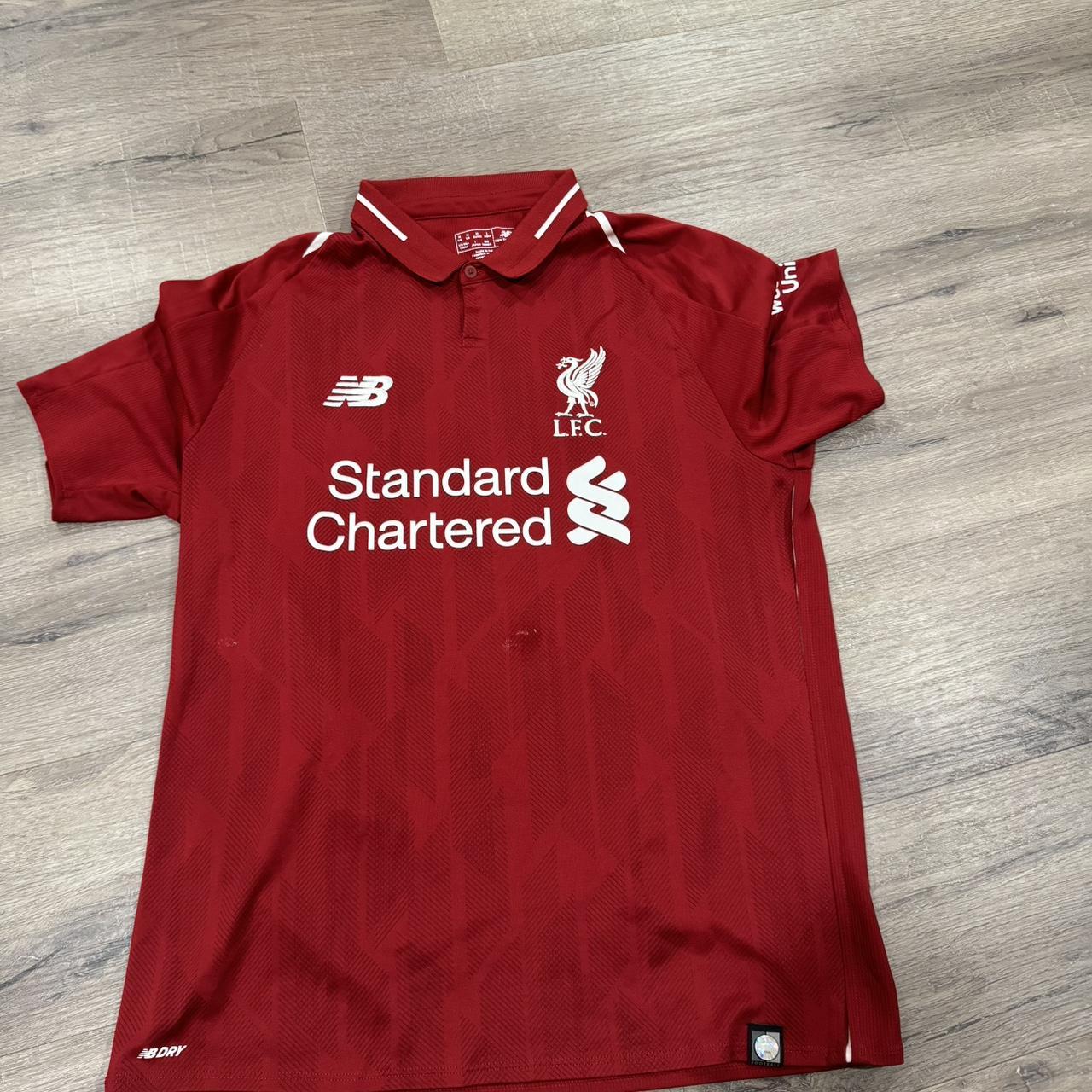 Liverpool nb jersey size medium good condition only... - Depop