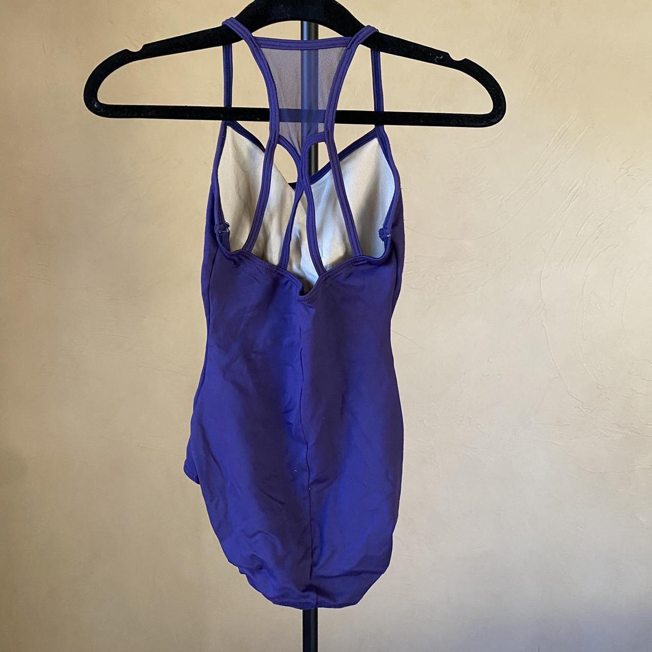 Dark purple ballet leotard mesh insert given to... - Depop