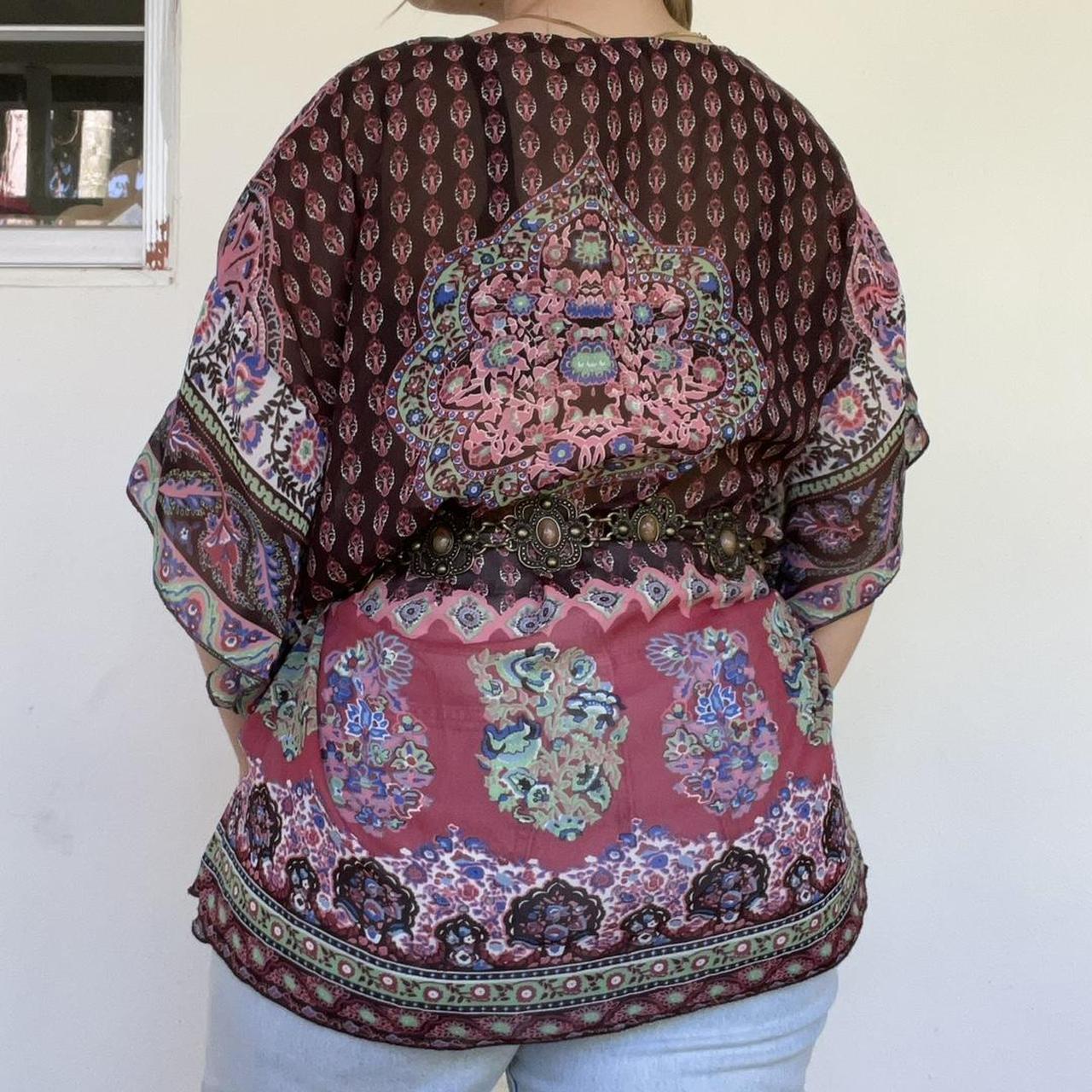 Bohemian hippie style sheer cover up poncho. ️ She's... - Depop