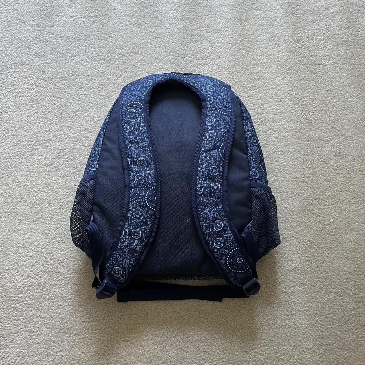 Blue Roxy backpack with 2 main pockets, laptop... - Depop
