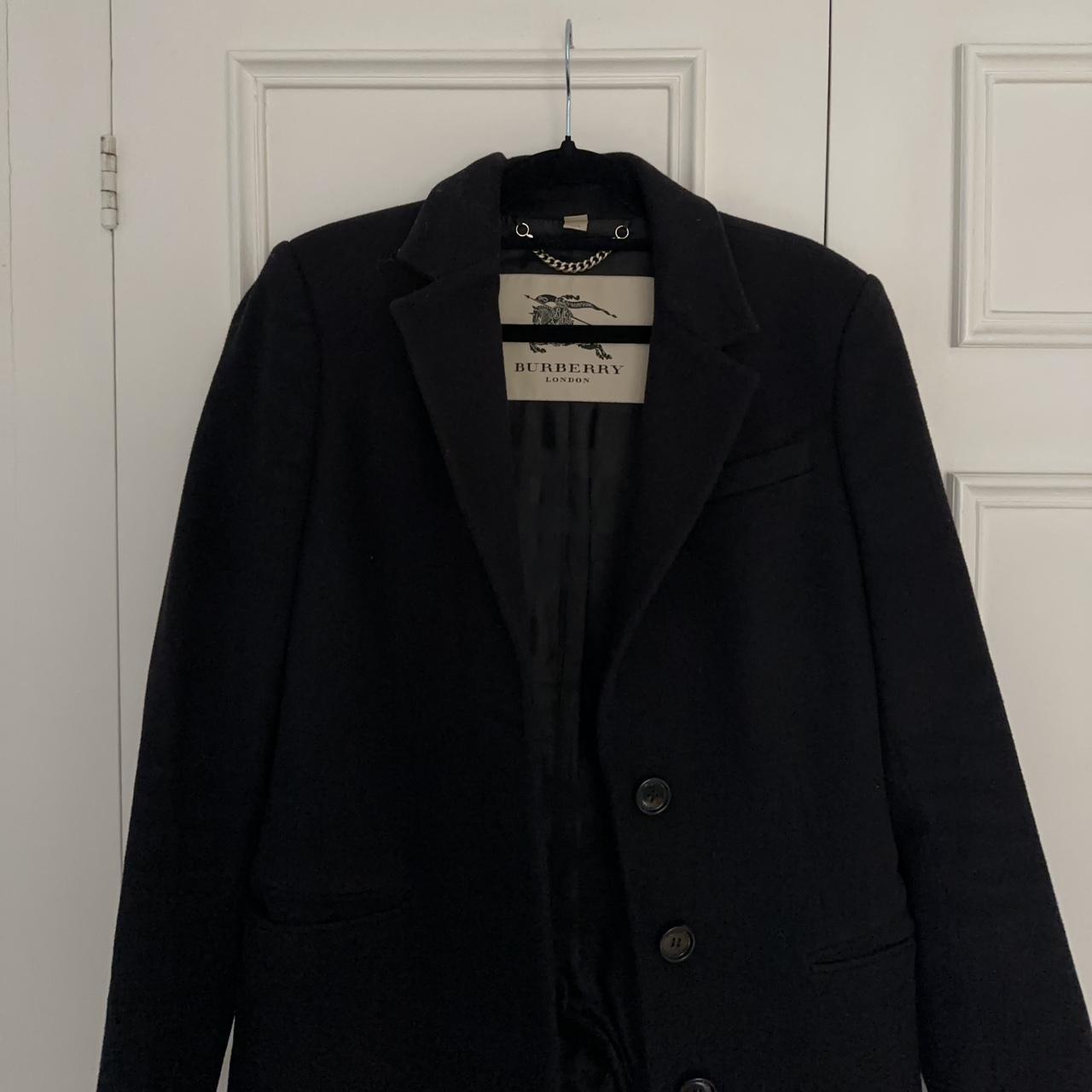 Burberry winter coat in Navy. 80% wool, 20% cashmere... | Depop