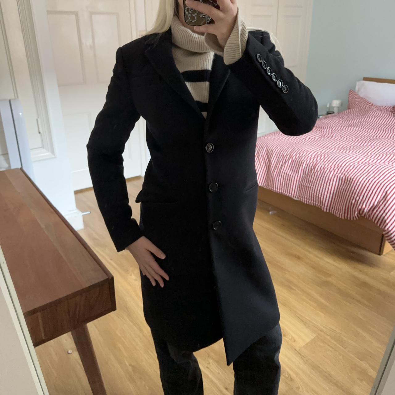 Burberry winter coat in Navy. 80% wool, 20% cashmere... | Depop