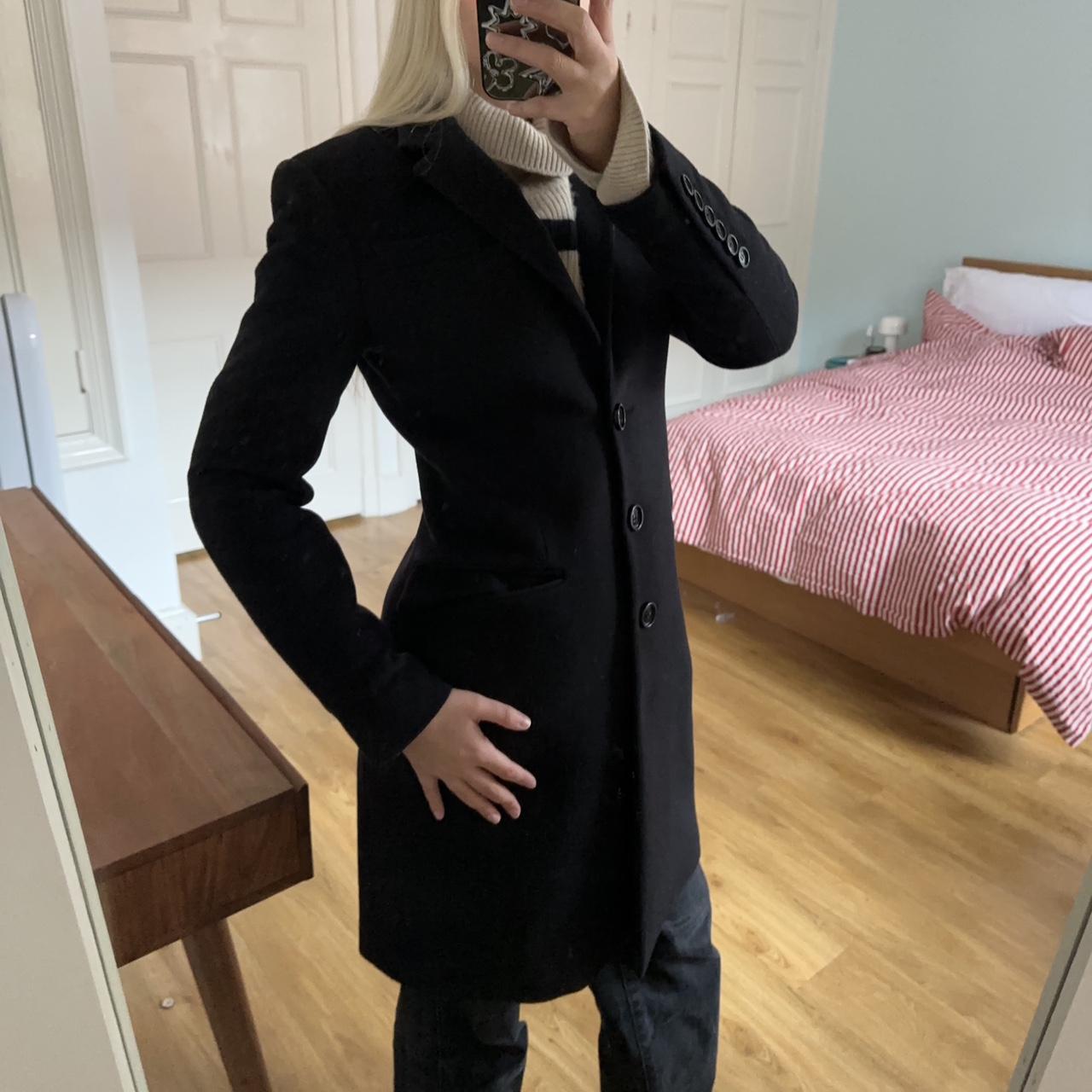 Burberry winter coat in Navy. 80% wool, 20% cashmere... | Depop