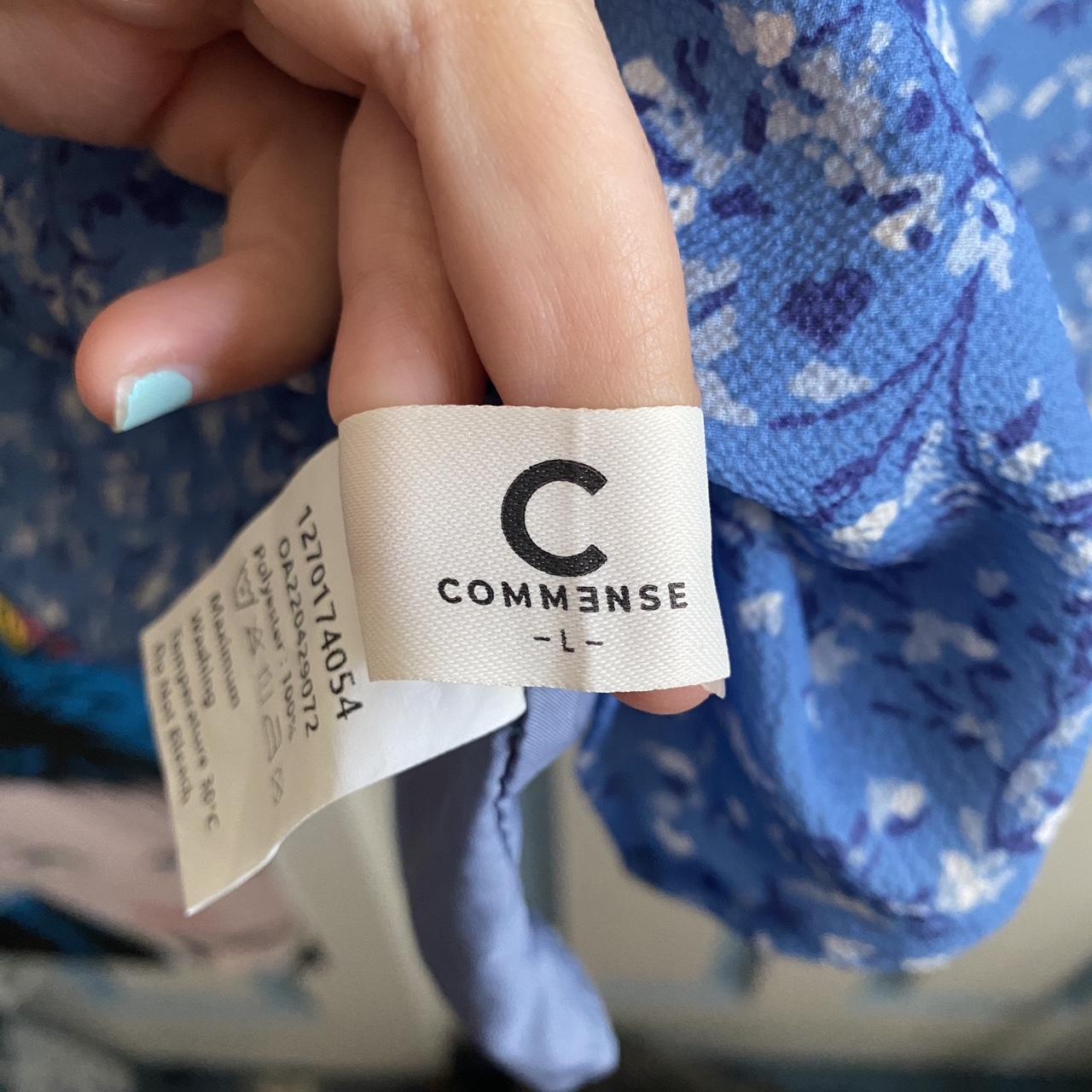 Commence Blue Floral Dress Size L Very cute cut, but... - Depop