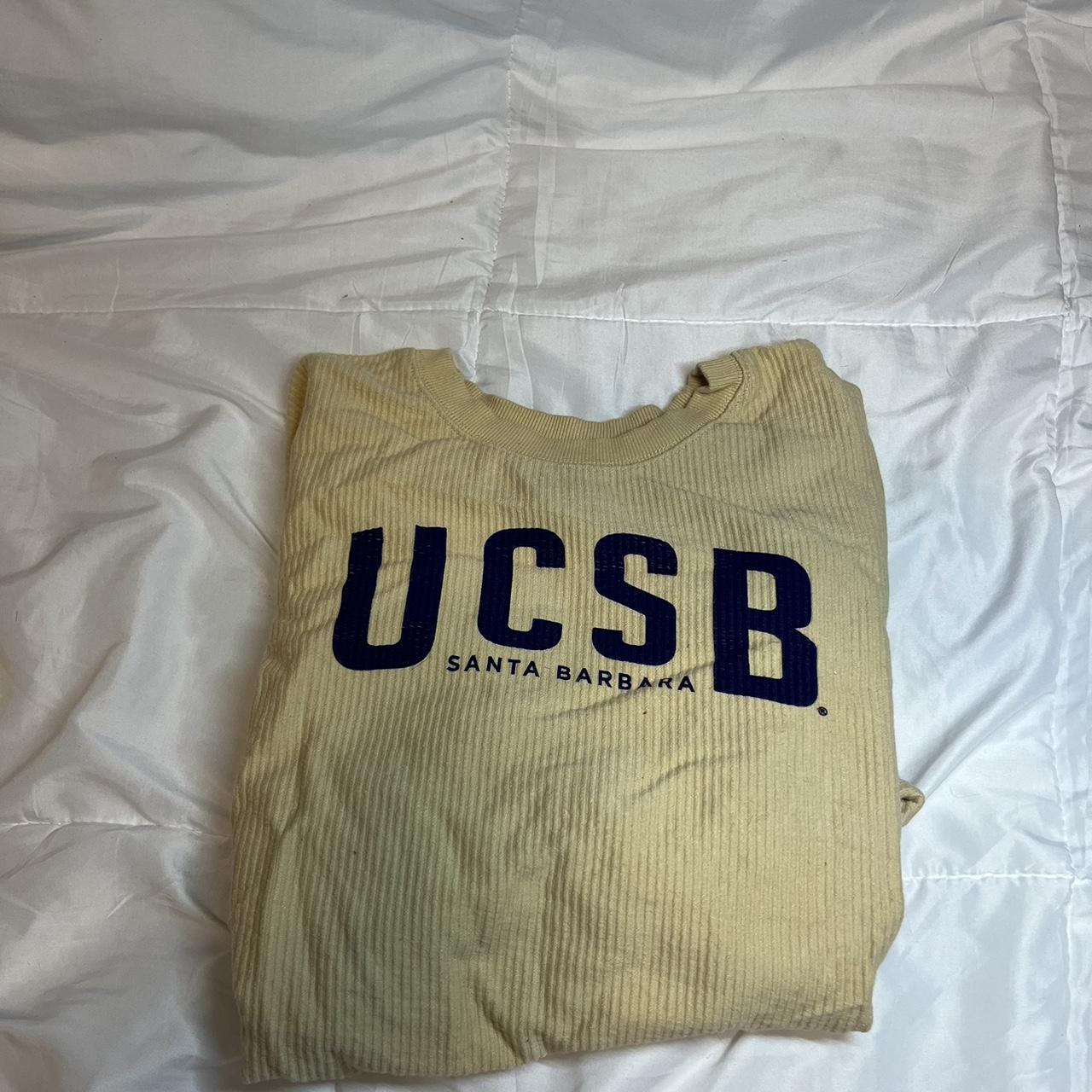 ucsb ribbed bookstore crewneck, women’s medium, runs... - Depop