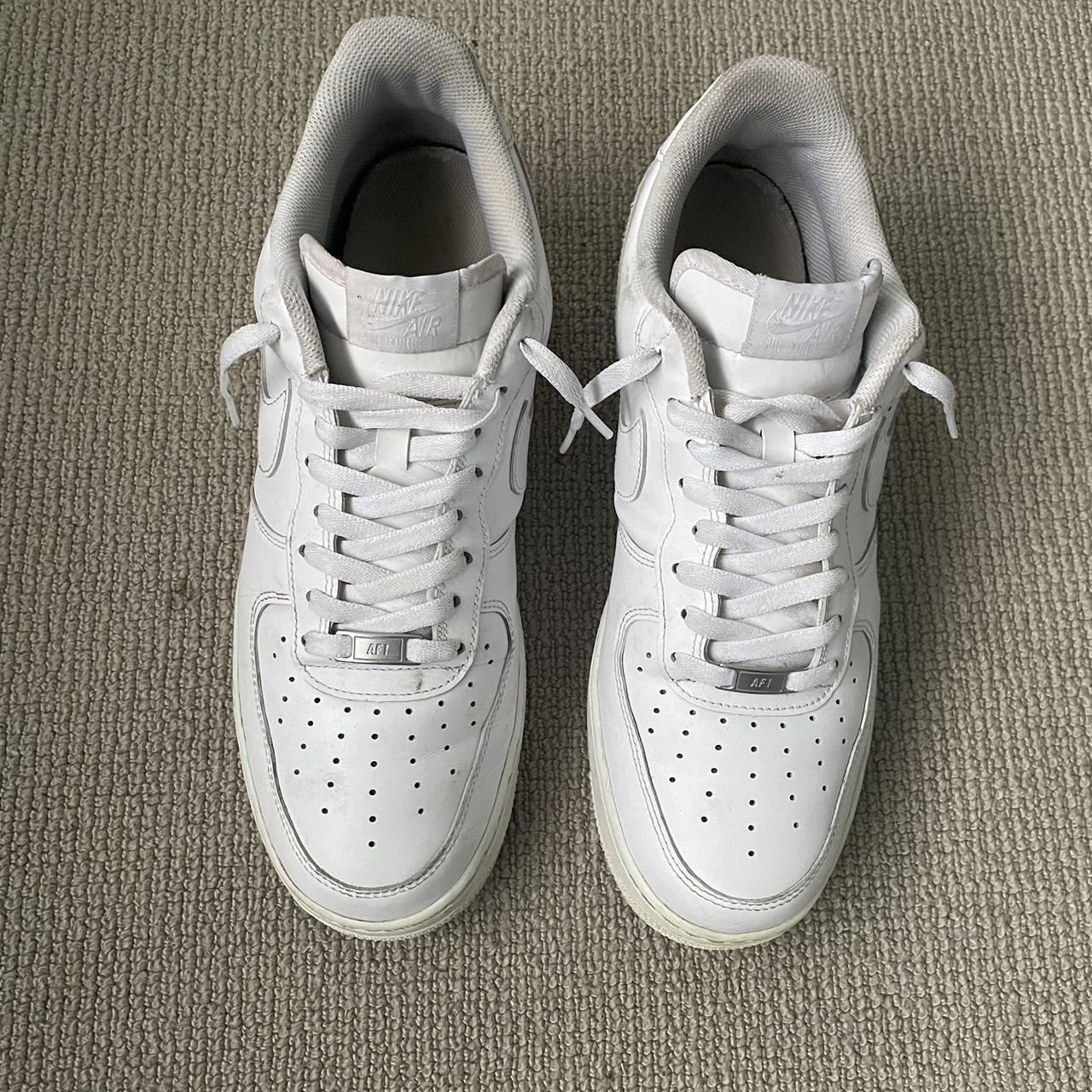 Nike af1 triple white uk11 Quick clean and they’ll... - Depop