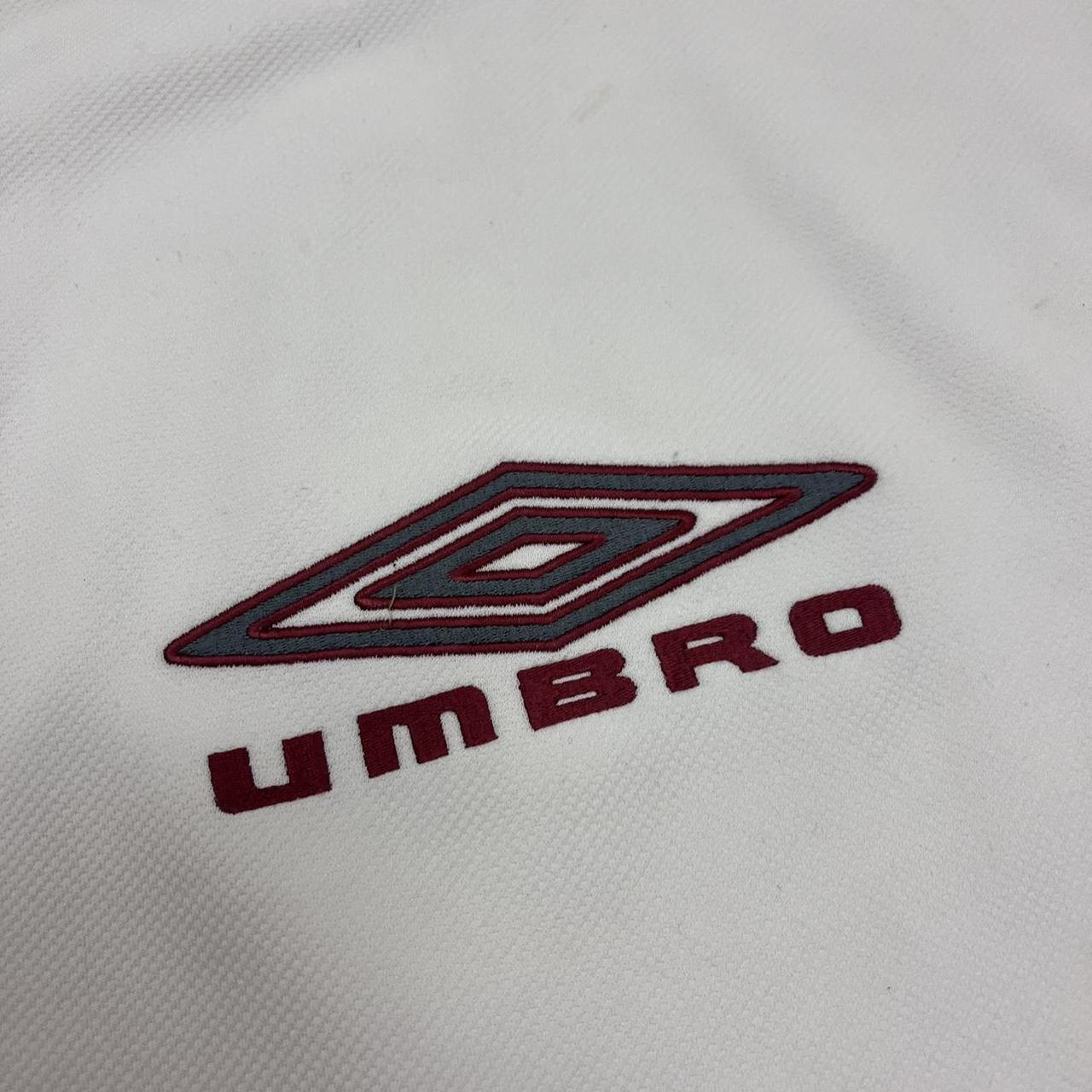 Vintage Umbro white oversized sweatshirt Embroidered... - Depop
