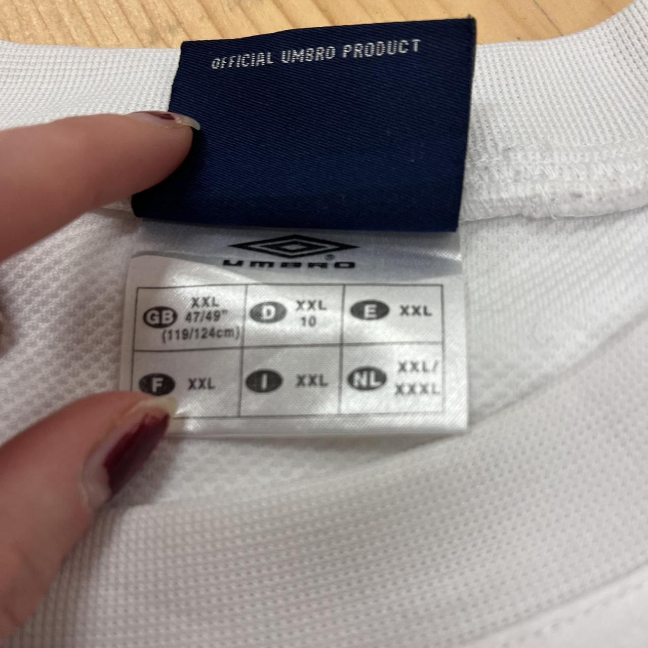 Vintage Umbro white oversized sweatshirt Embroidered... - Depop