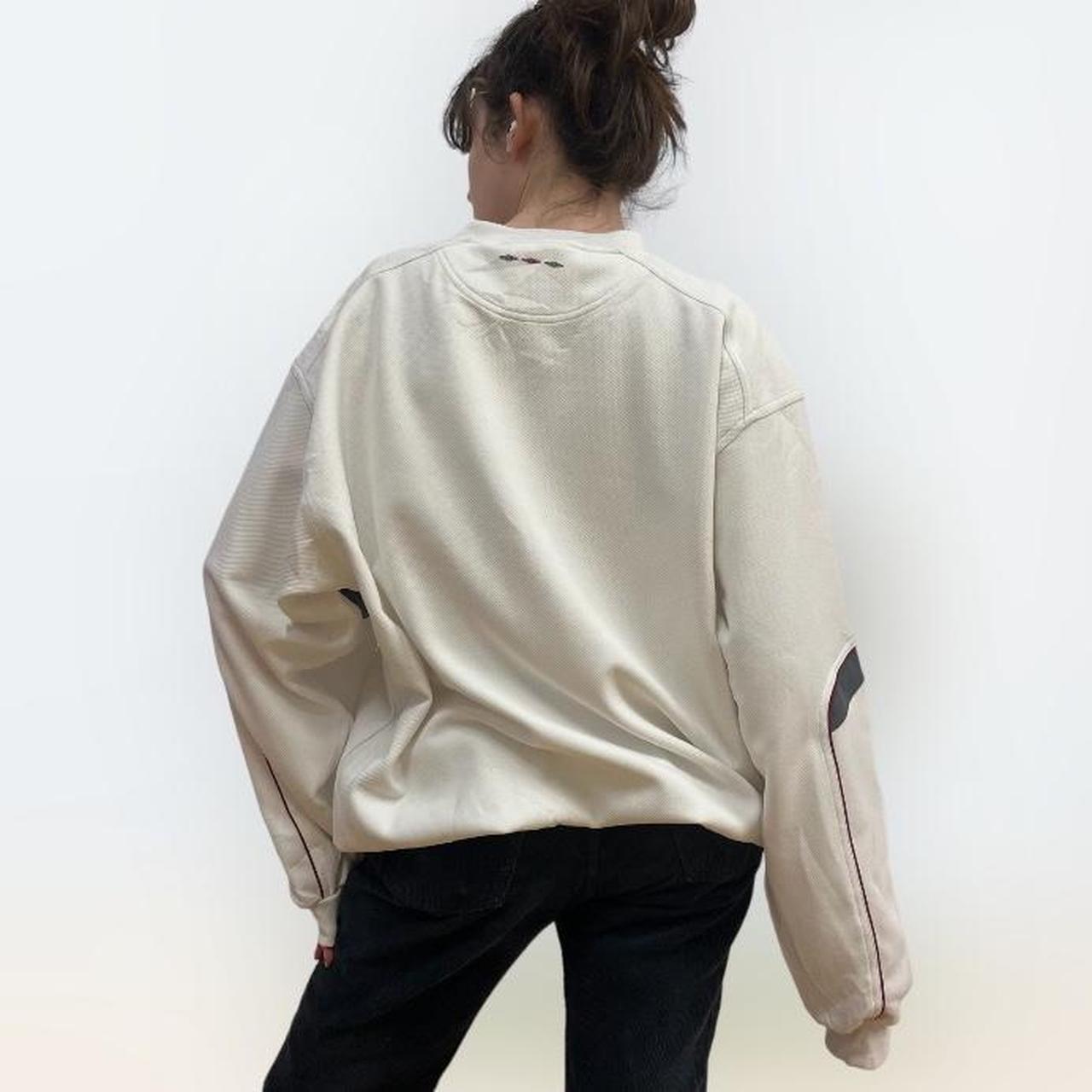 Vintage Umbro white oversized sweatshirt Embroidered... - Depop