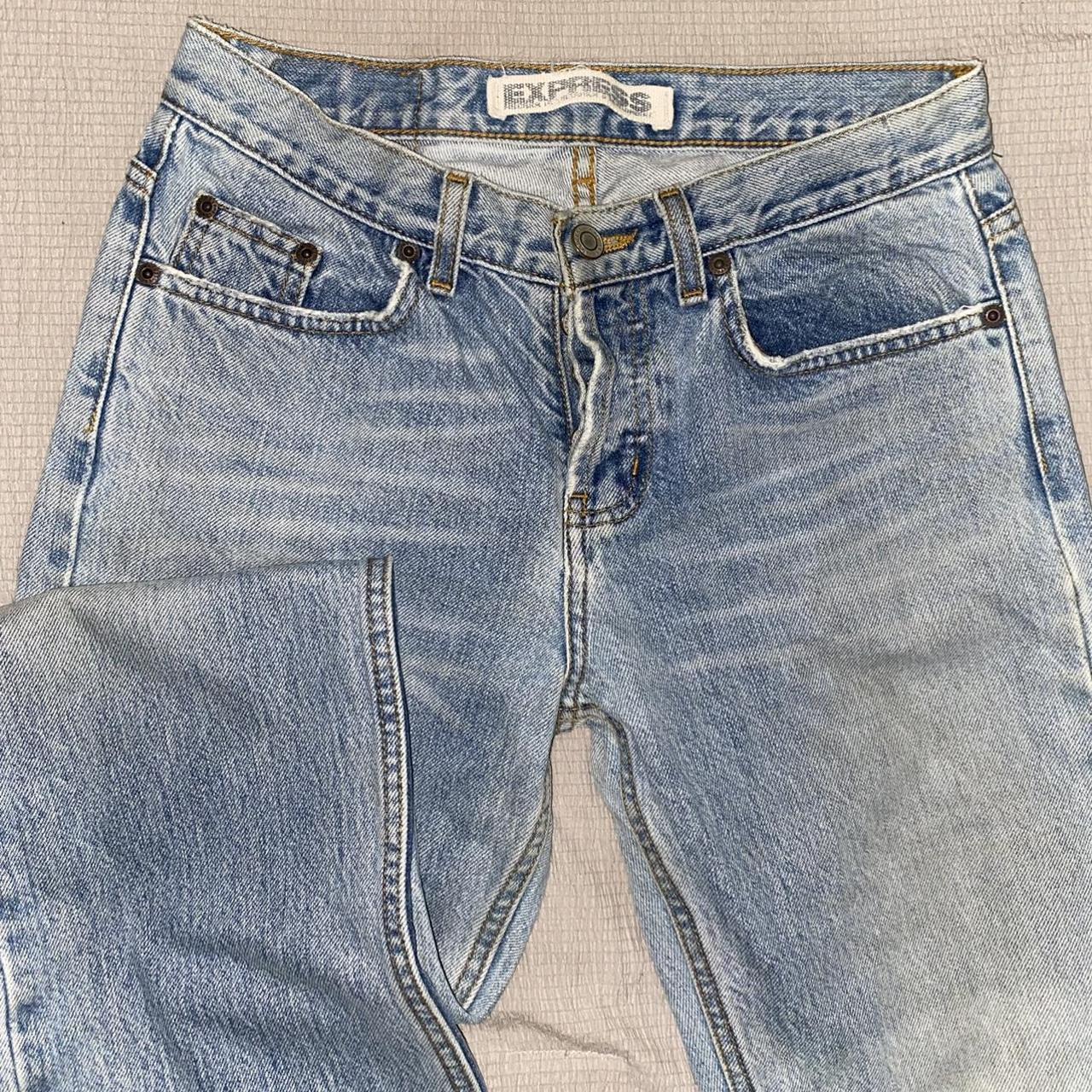 Express Women's Blue Jeans | Depop