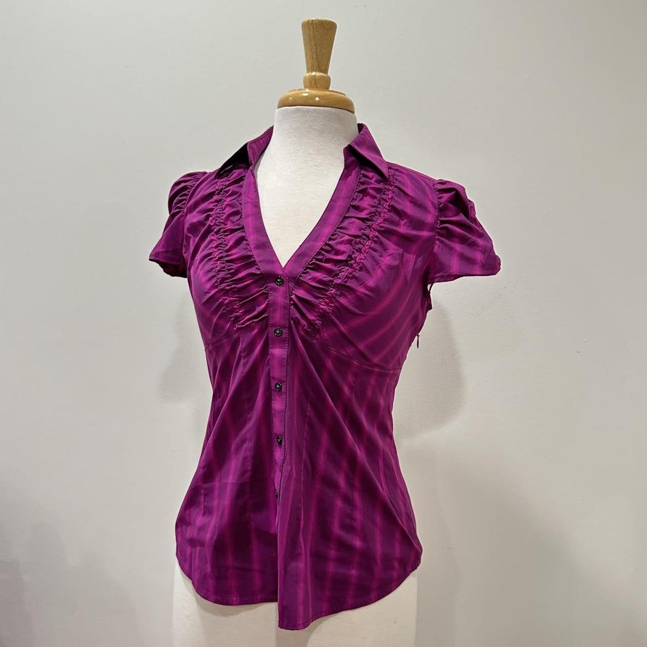 Super cool Y2K violet / magenta / hot pink short... - Depop