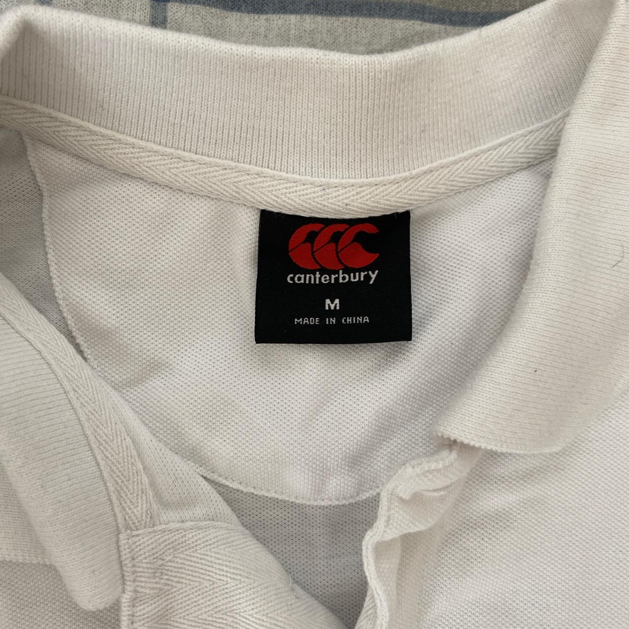 White Canterbury Polo Shirt - Depop