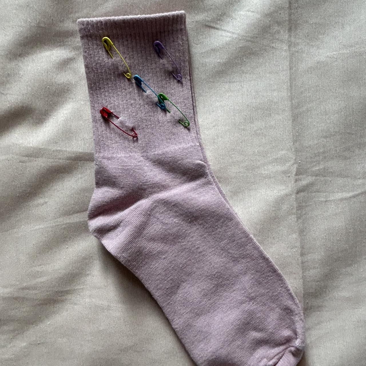 Cute sock bundle 🧦 X2 pairs! Pastel Pink socks with... - Depop