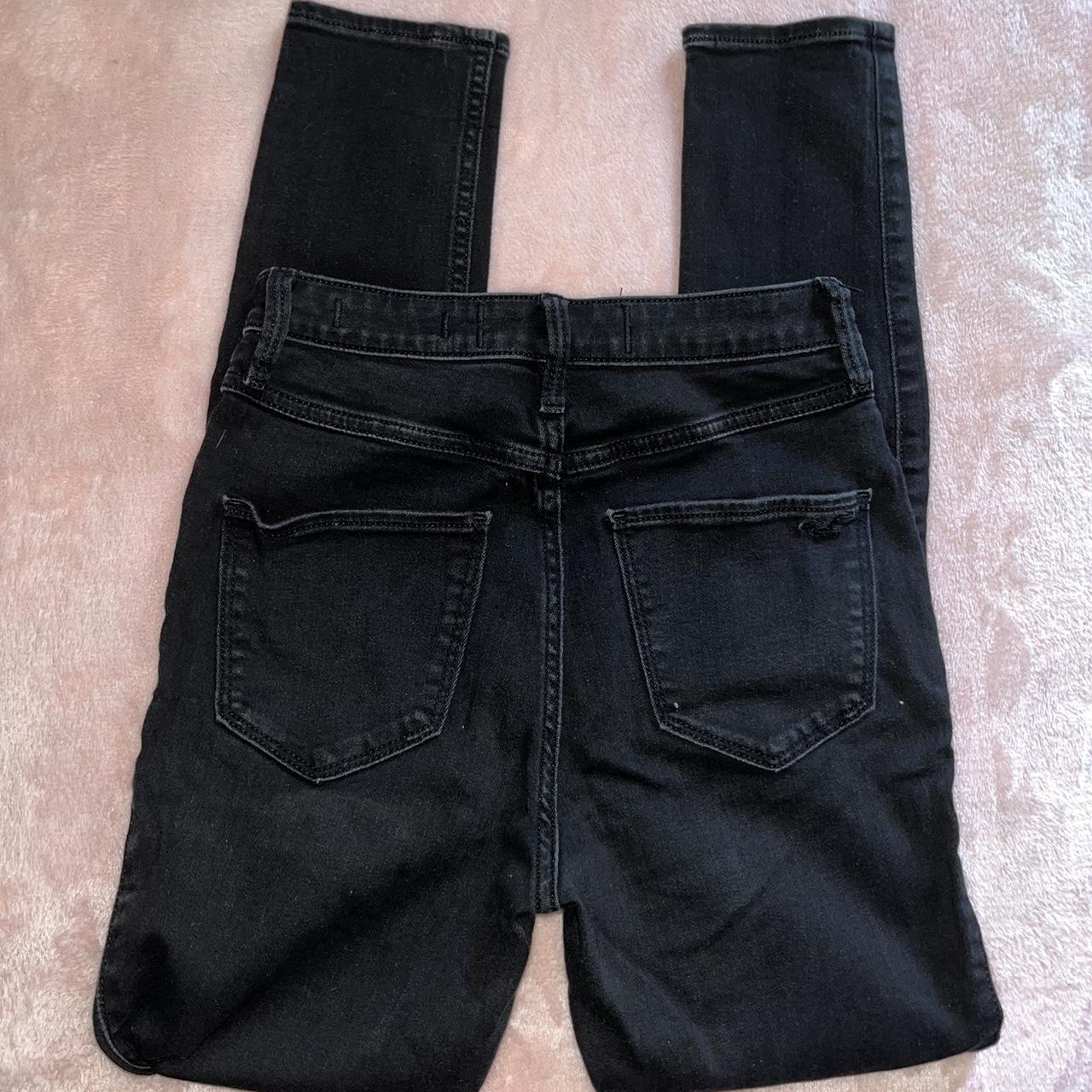 - black Hollister jeggings - ultra high rise jean... - Depop