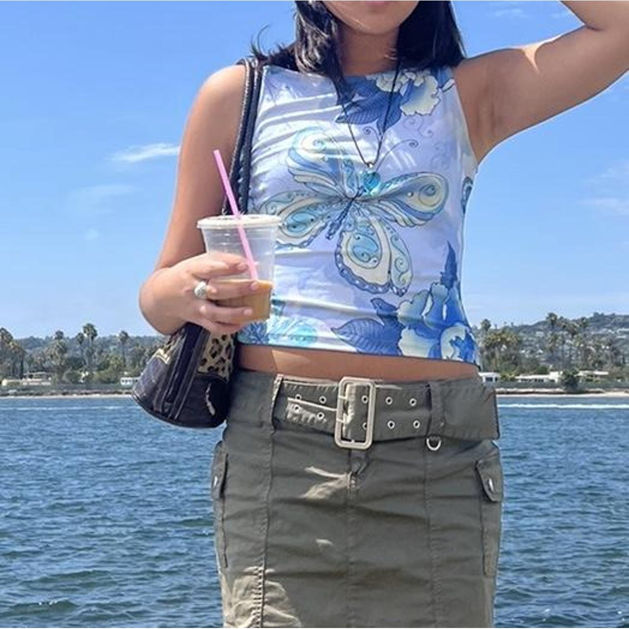 cute eye candy tank fits S-M last pic is reference... - Depop