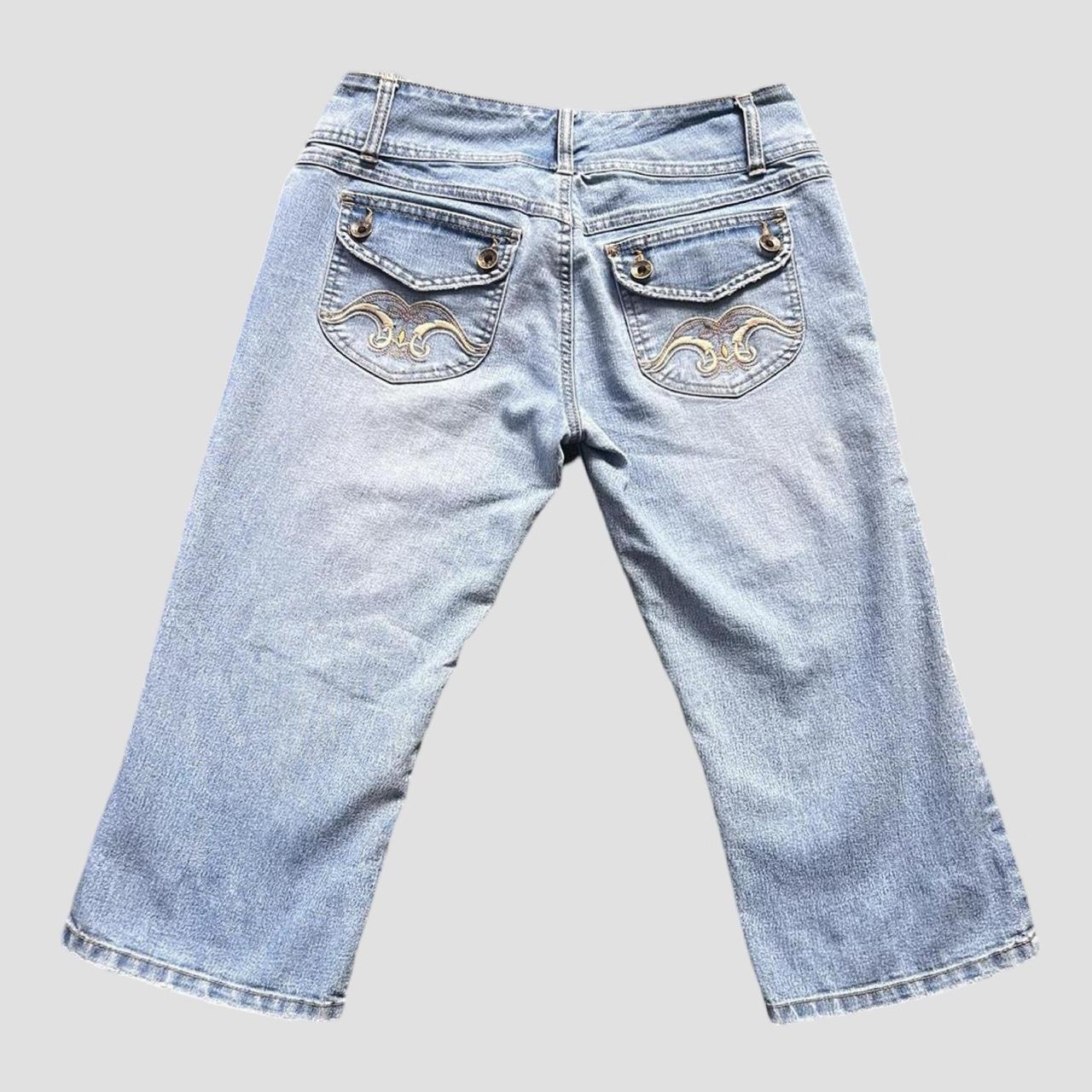 Vintage Western Boho Low Rise Light Wash Capri... - Depop