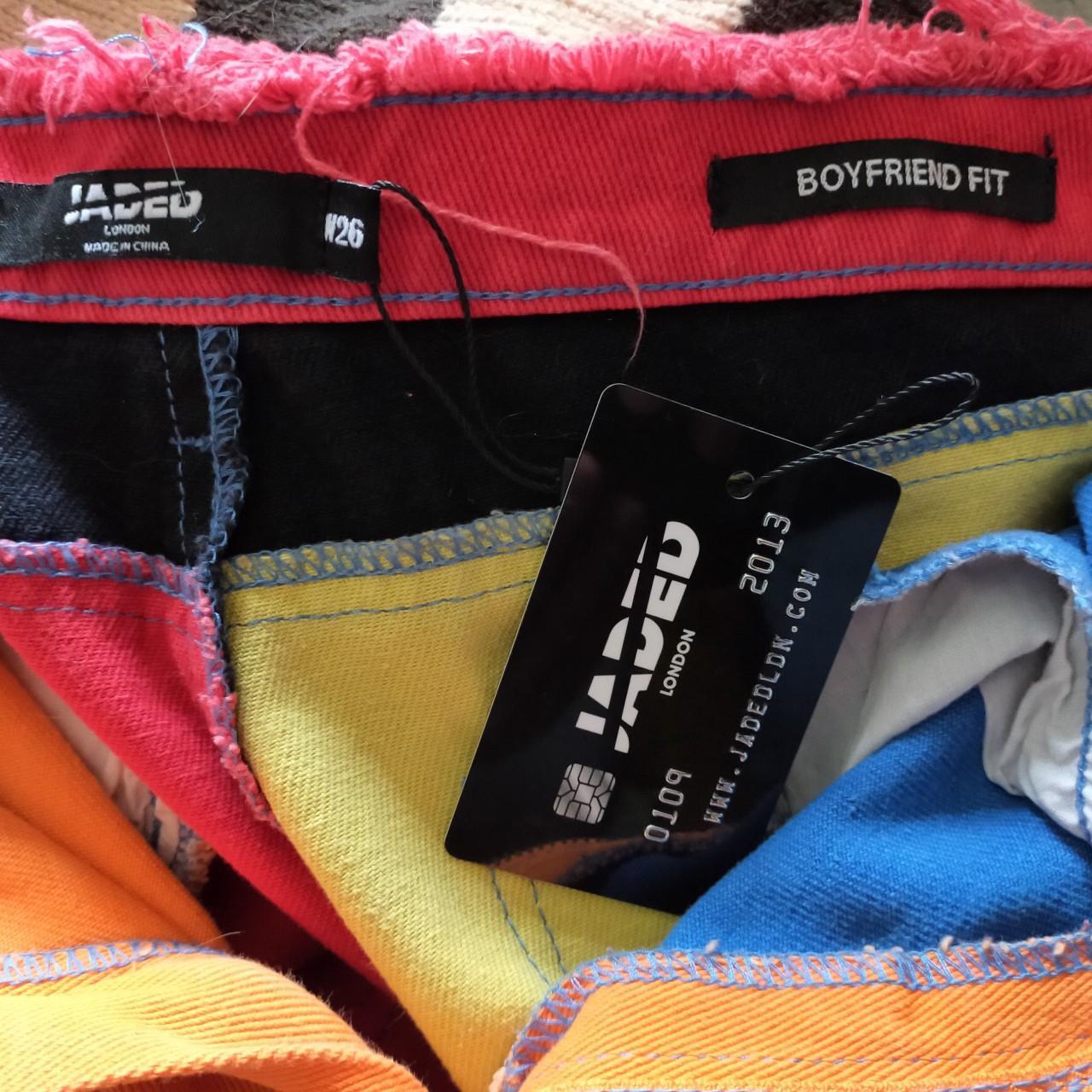 Jaded London primary colour patchwork jeans Waist... - Depop