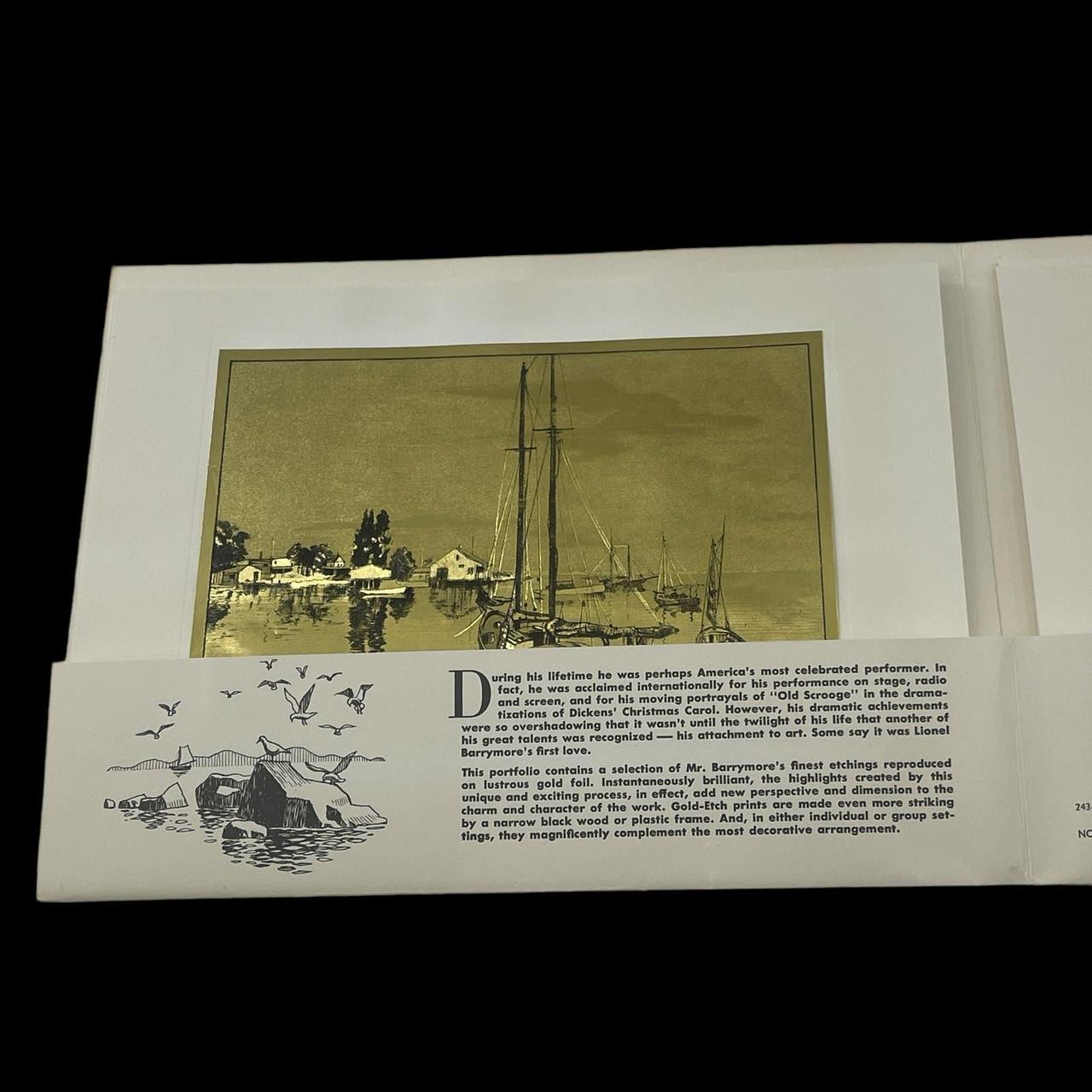 Vintage Collectors Portfolio of Gold Etch Prints By... - Depop