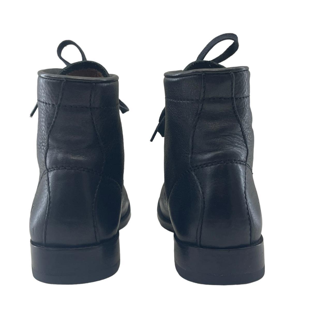 Frye Tyler Black Leather Ankle Boots Womens Size 8... - Depop