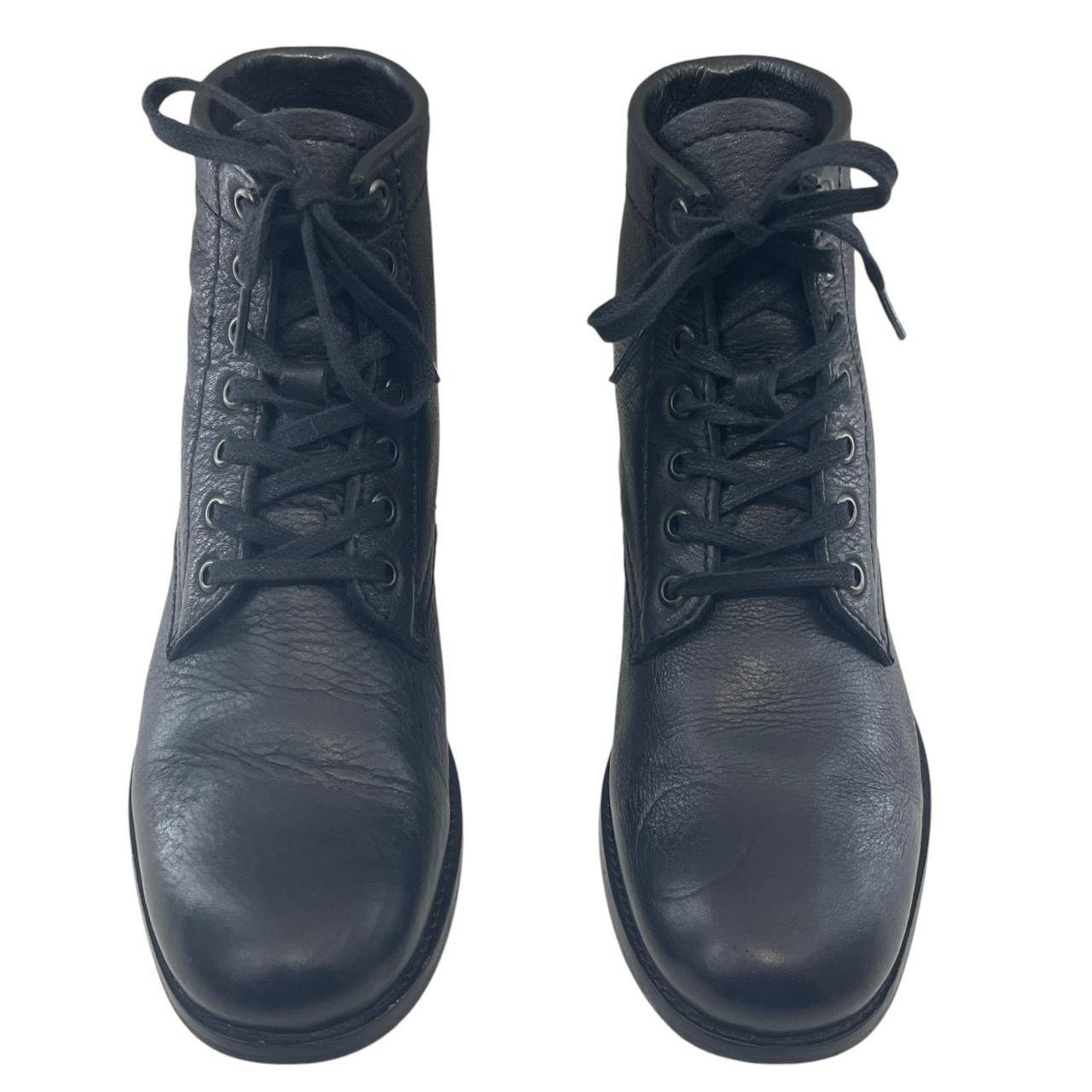 Frye Tyler Black Leather Ankle Boots Womens Size 8... - Depop