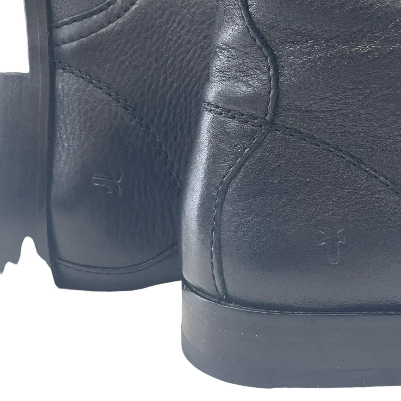 Frye Tyler Black Leather Ankle Boots Womens Size 8... - Depop