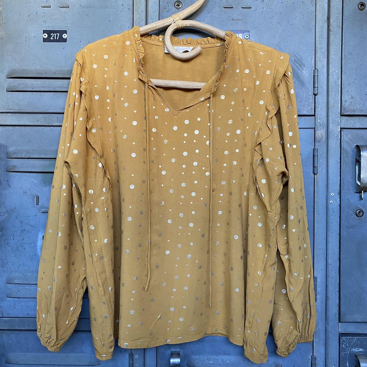 Beautiful blouse by SOLITAIRE Earthy mustard colour... - Depop