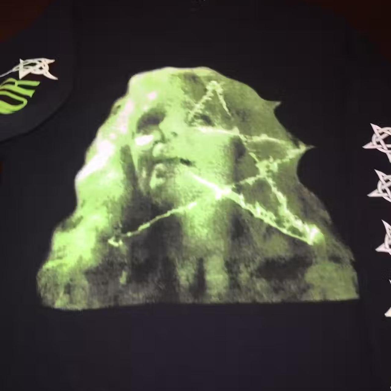 Playboi Carti Neon Tour Pentagram L/S Tee Pit to... - Depop