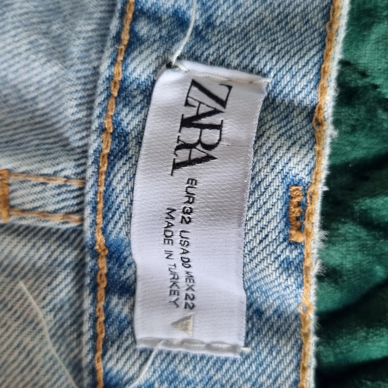 the infamous zara high rise wide leg ripped jeans... - Depop