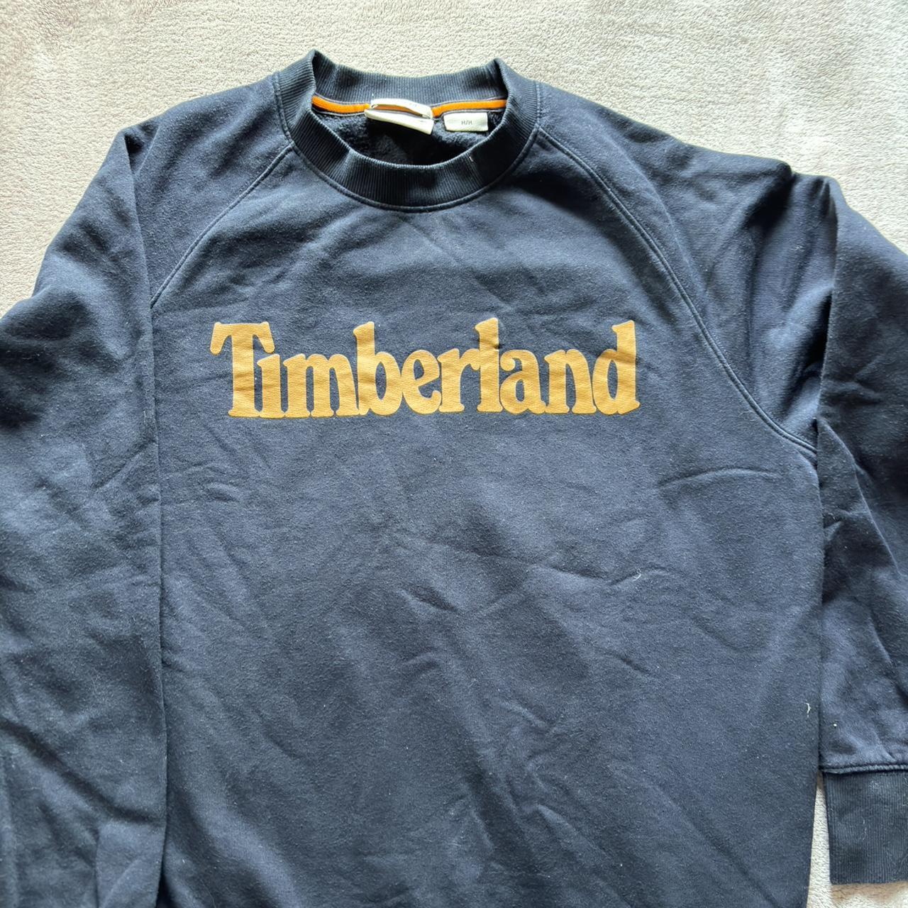 NAVY TIMBERLAND JUMPER MENS - Depop
