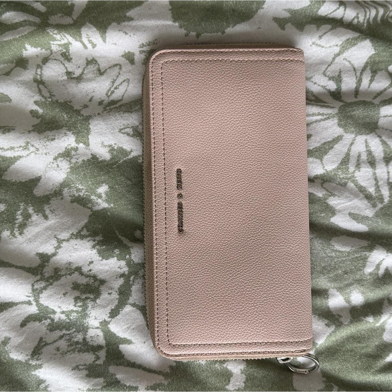 Charles and kieth pink purse, leather material ... - Depop