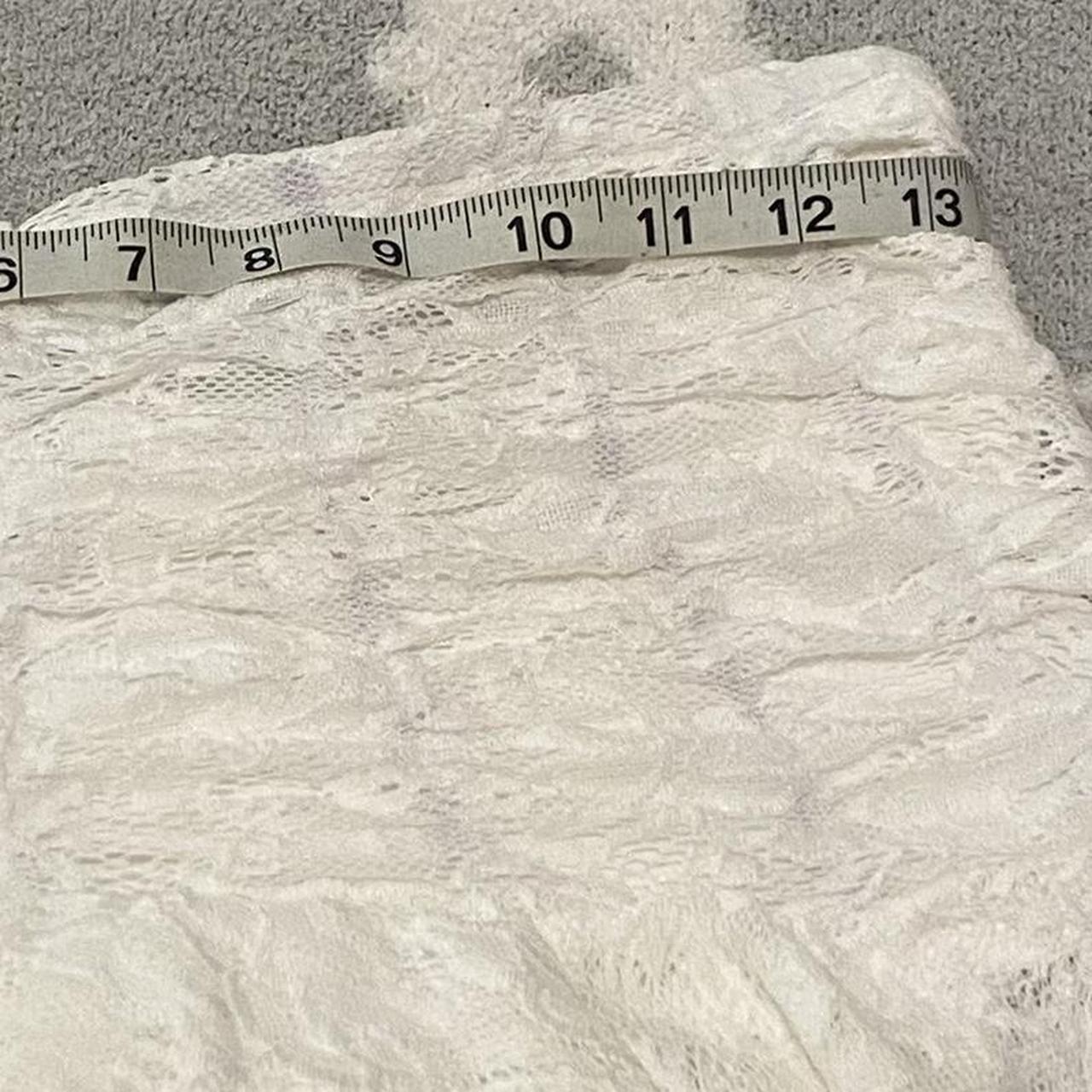 White lace ruffle jellyfish skirt with shorts... | Depop