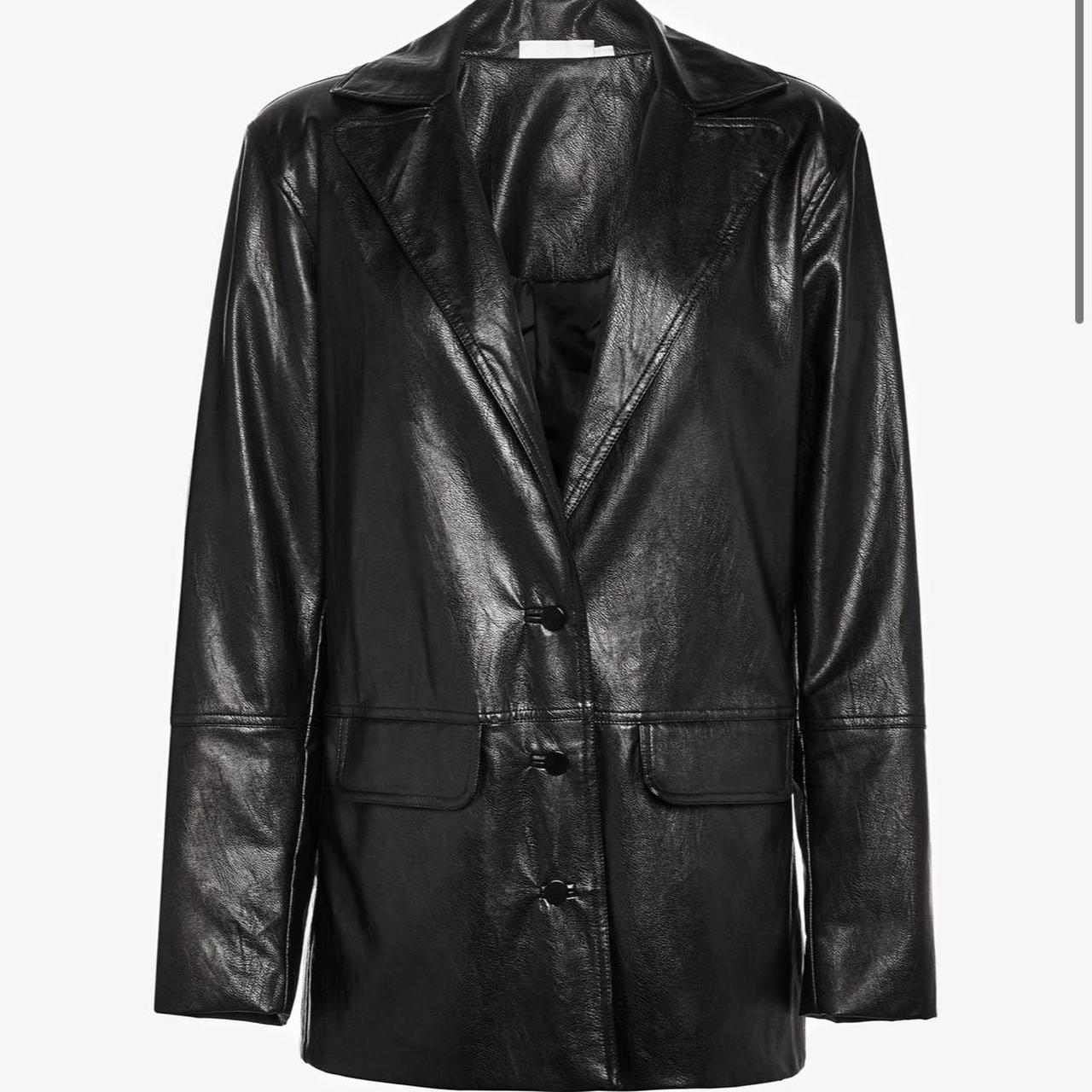 Steele Vegan Leather Oversized Blazer like new!... - Depop