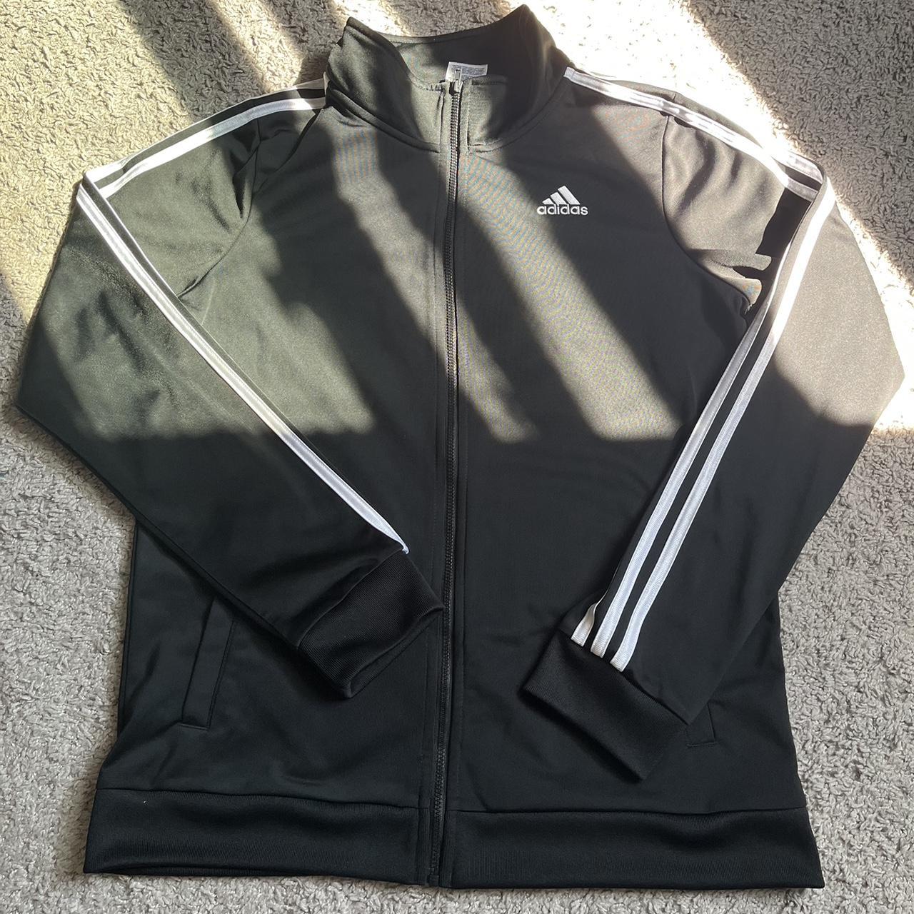 Adidas Black and White Jacket | Depop