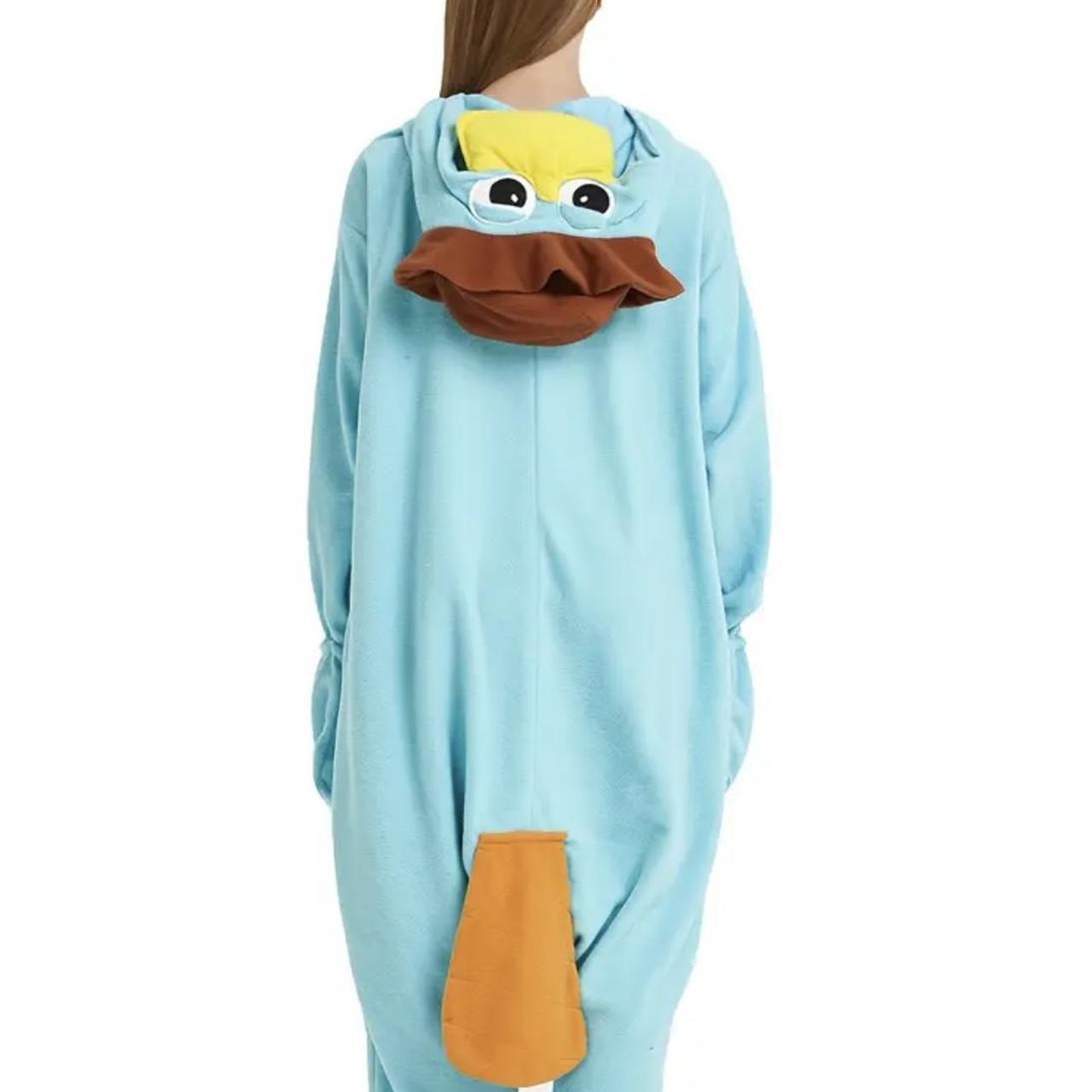 Perry the platypus button up adult onesie. This... - Depop