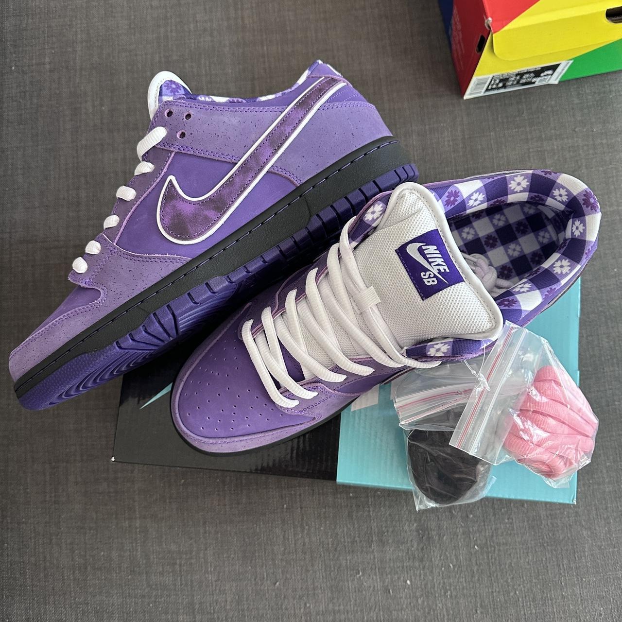 Nike SB dunk low pro- concepts purple lobsters. Size... - Depop