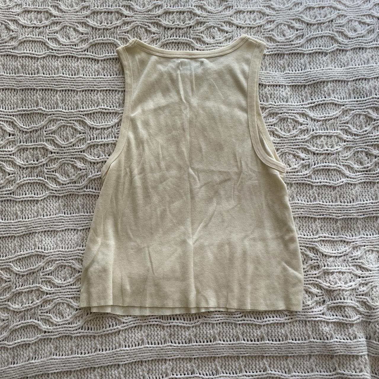 PASTEL YELLOW BASIC TANK SIZE: xs COLOR: pastel... - Depop