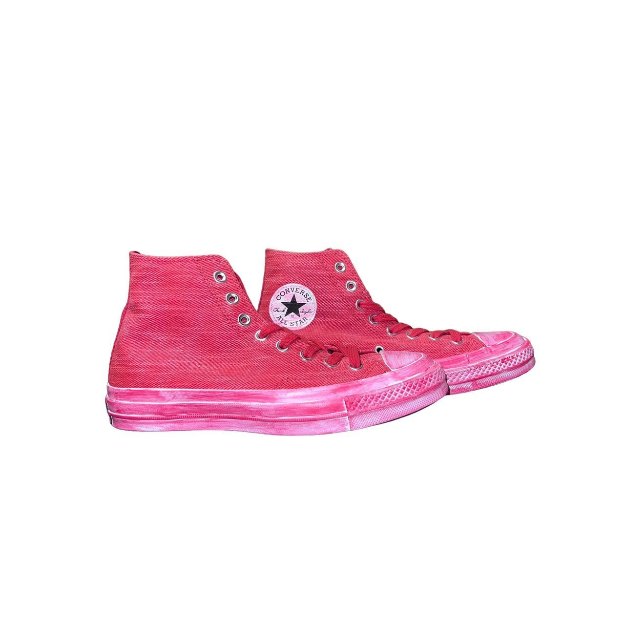 CHUCK TAYLOR RED ON RED PAINTED EFFECT W9 M7 size:... - Depop