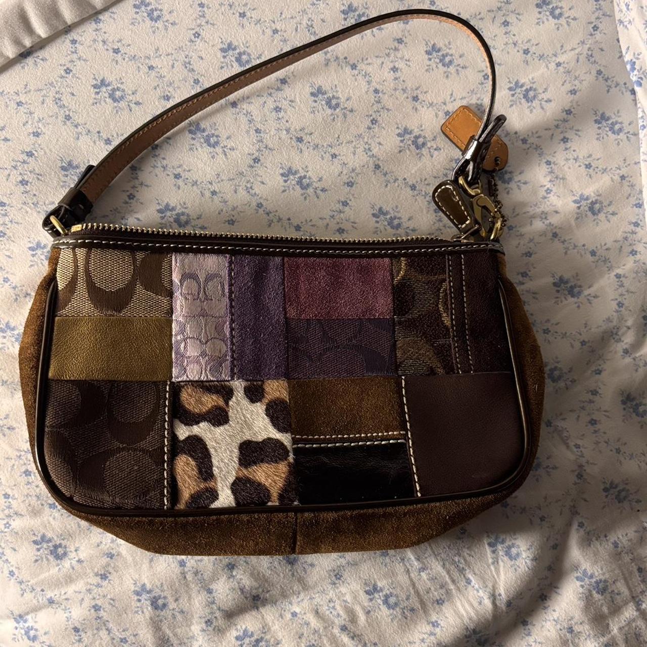 vintage coach y2k multicolor patchwork leopard print... - Depop