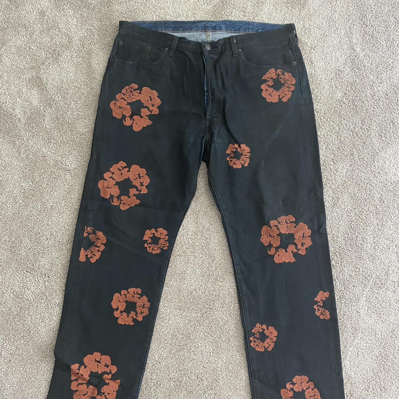 Denim Tears Harlem Red Clay Cotton Wreath jean ... - Depop