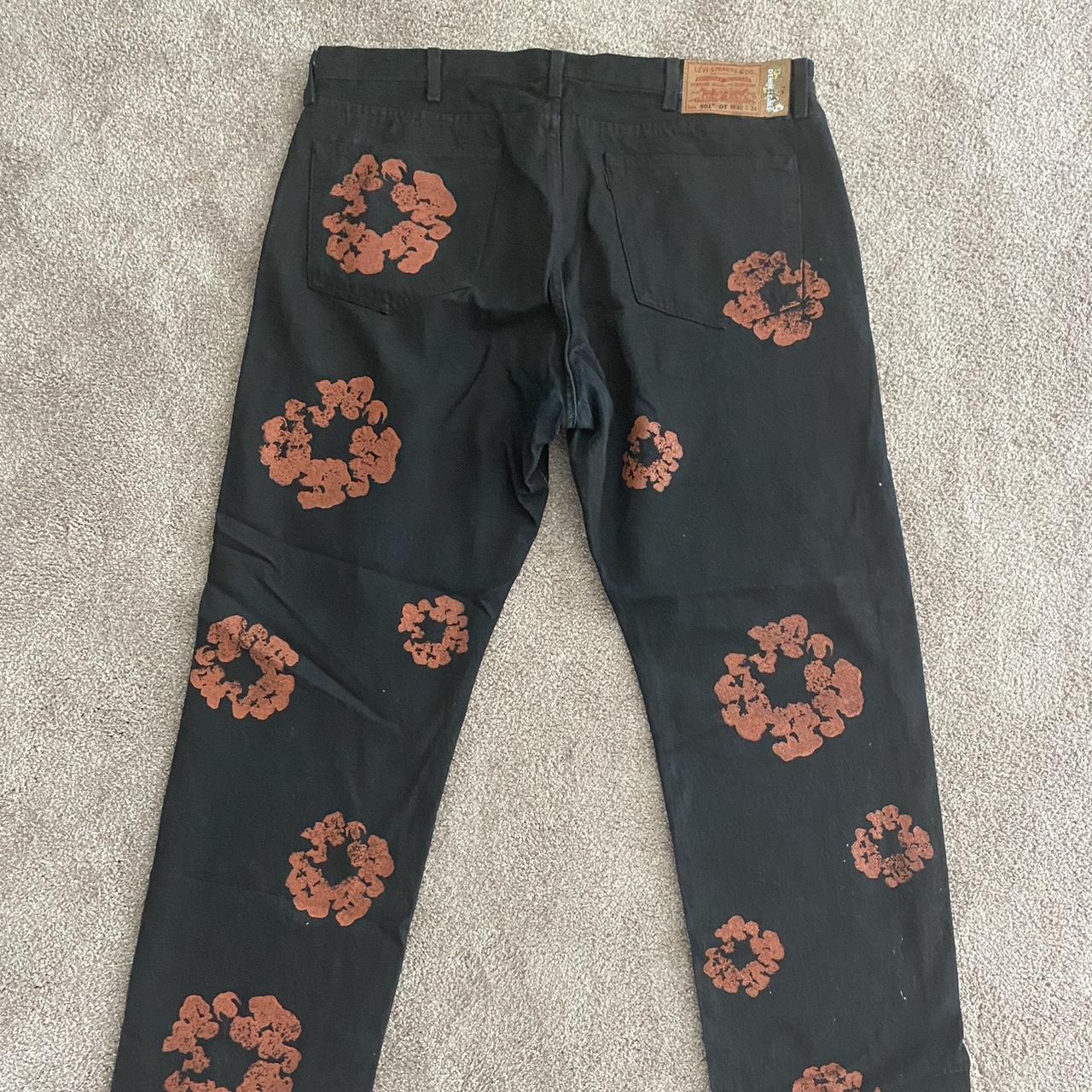 Denim Tears Harlem Red Clay Cotton Wreath jean ... - Depop