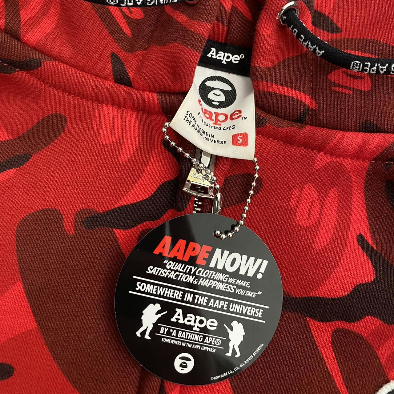 AAPE UNIVERSE by A Bathing Ape Red Bape Camo Men’s... - Depop