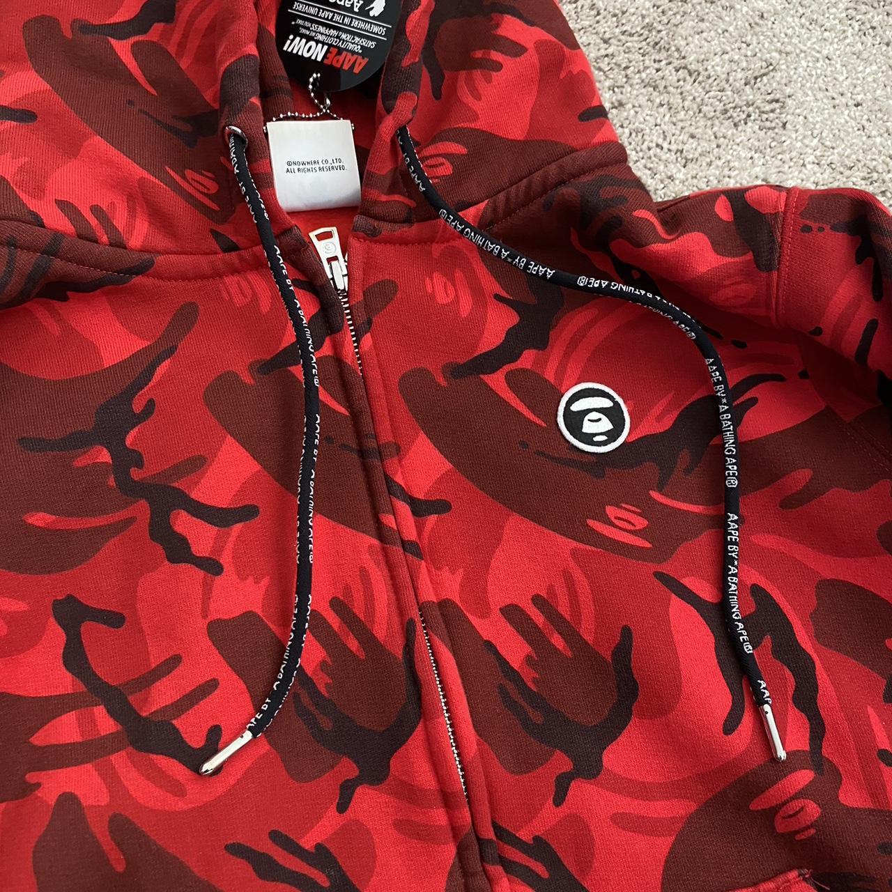 AAPE UNIVERSE by A Bathing Ape Red Bape Camo Men’s... - Depop