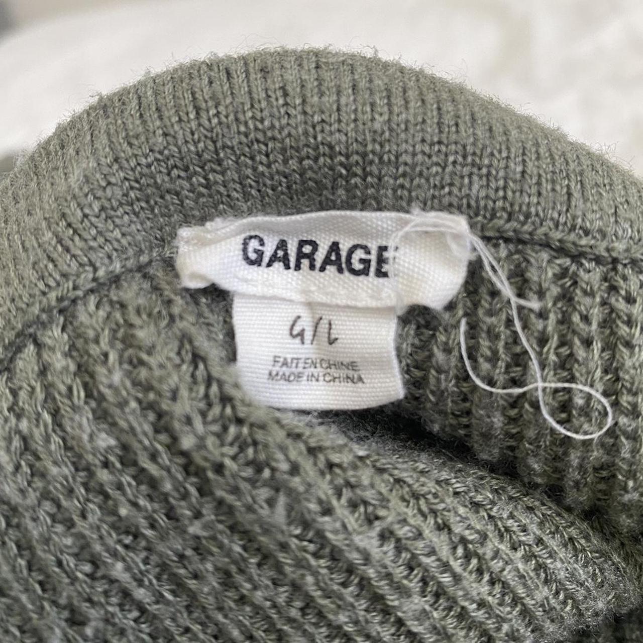 Garage sage green cold shoulder sweater. size L.... - Depop