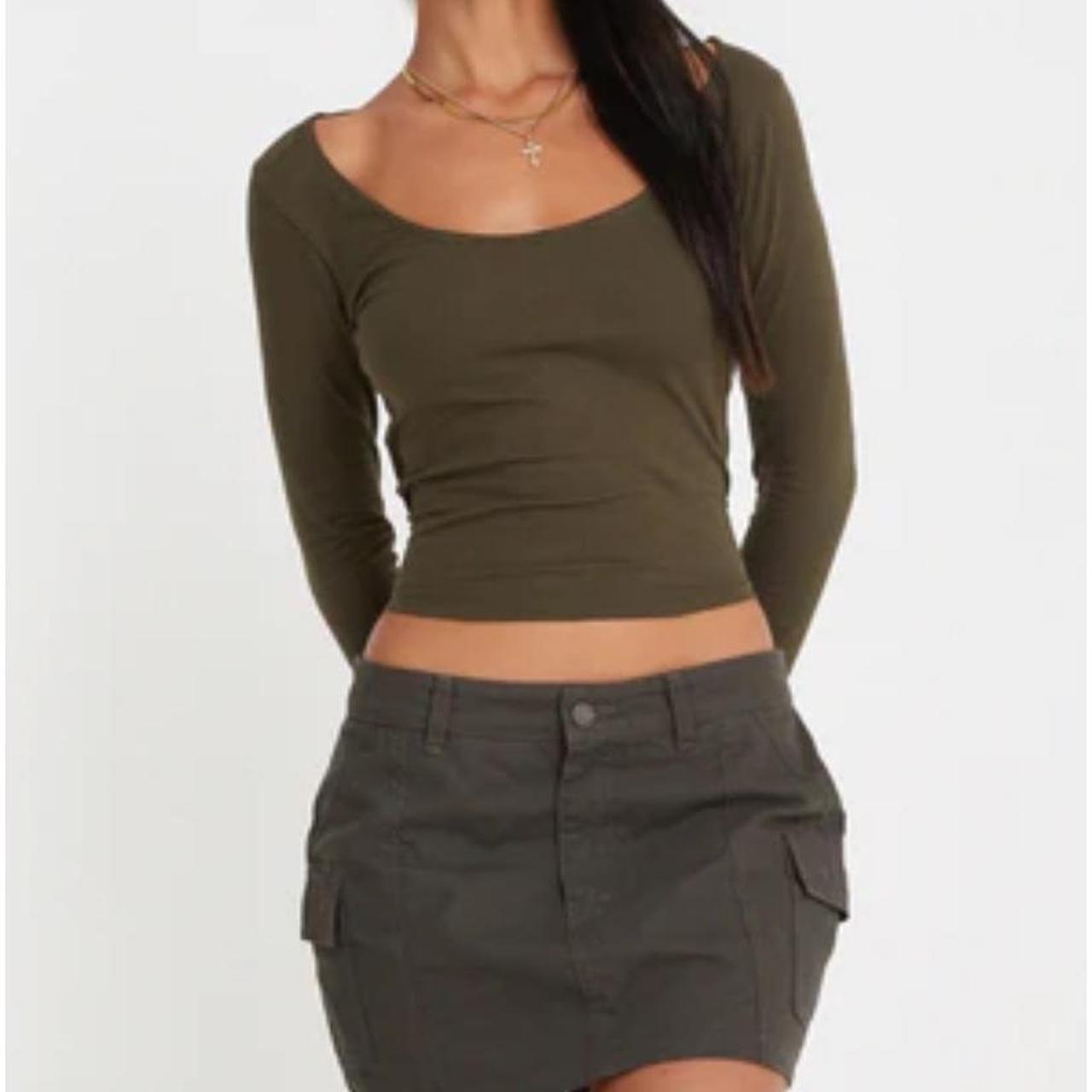 Motel Bonlo Top in Olive 🫒 only worn to try on,... - Depop