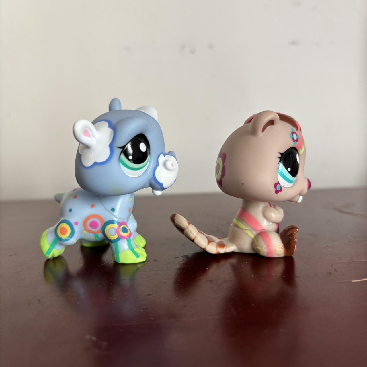 littlest pet shop hippo and beaver! both come with... | Depop