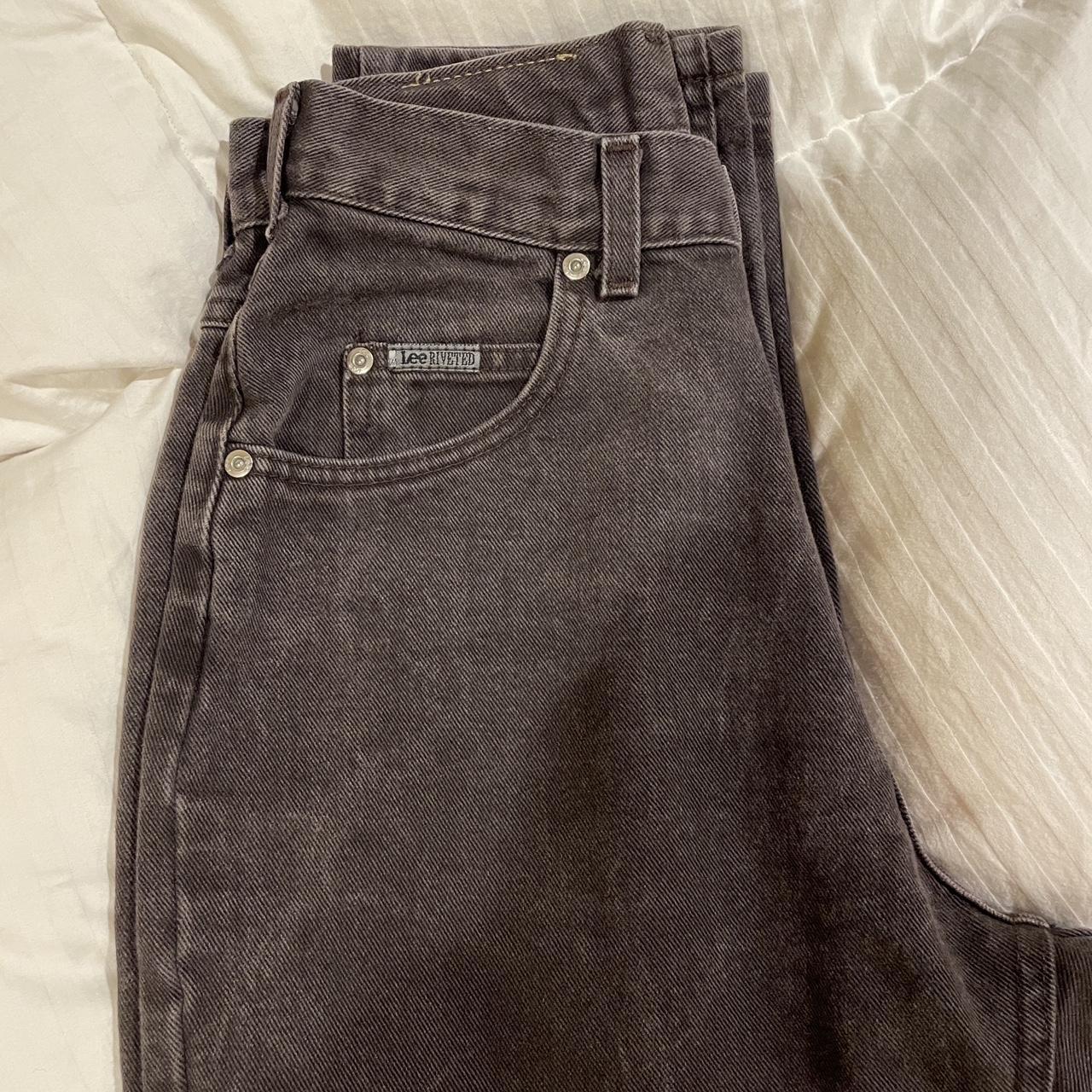 Vintage Riveted Lee high waisted mom jeans with... - Depop