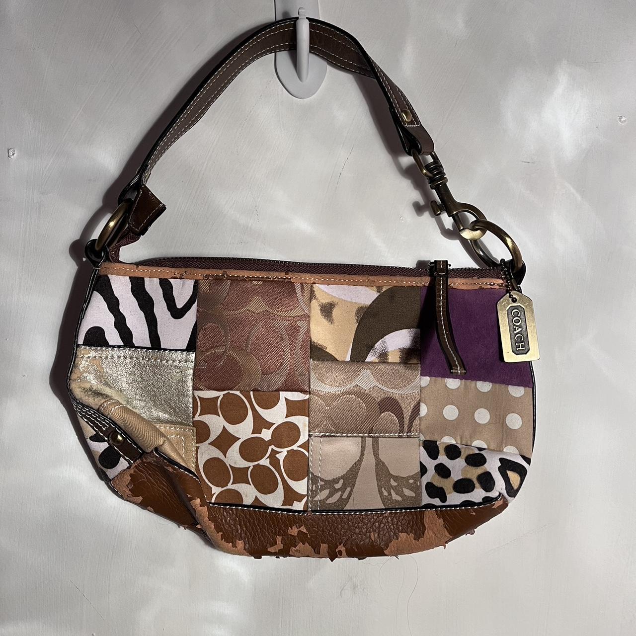 *patchwork coach purse *lots of leather peeling from... - Depop