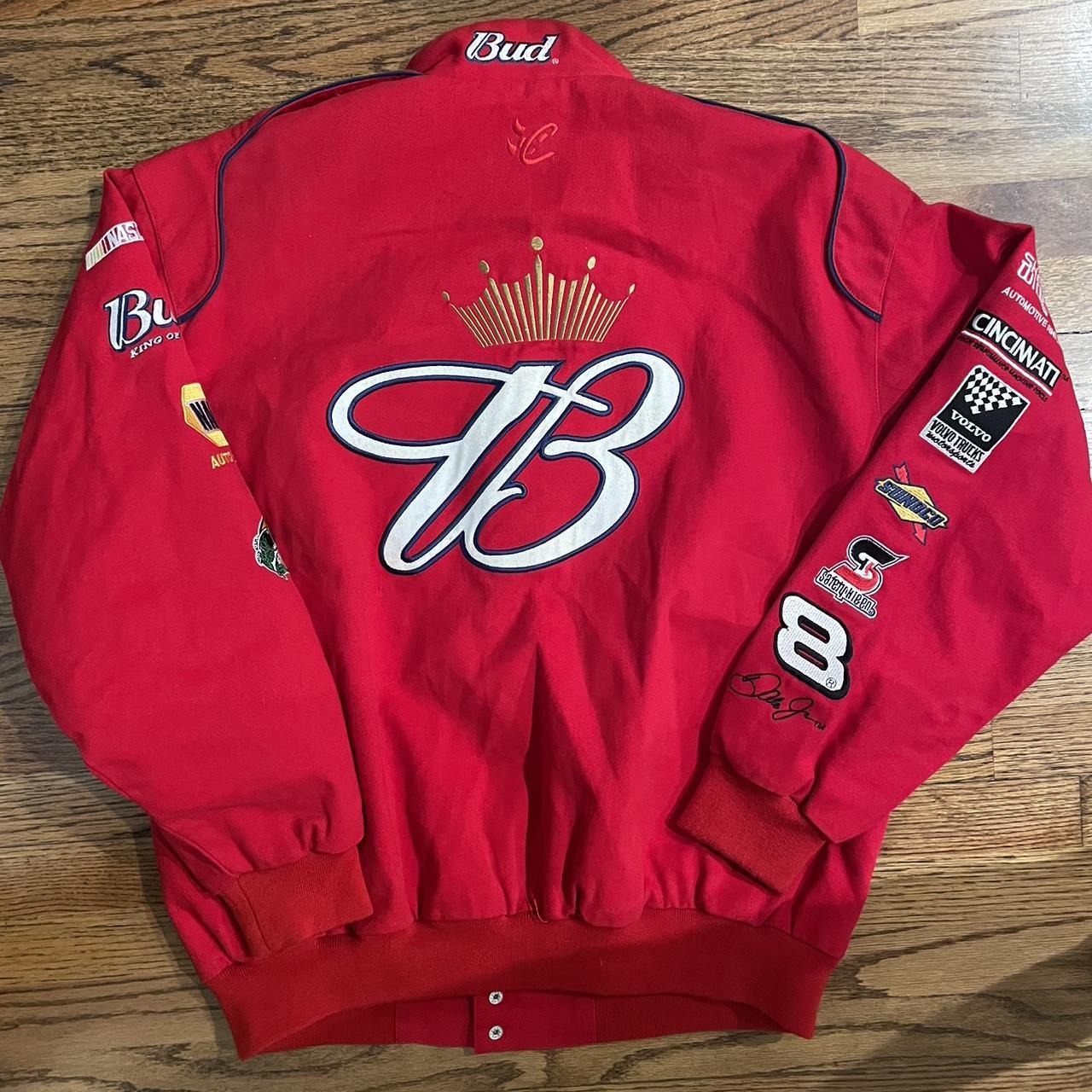 Vintage Budweiser Bud NASCAR Racing Jacket King of... - Depop