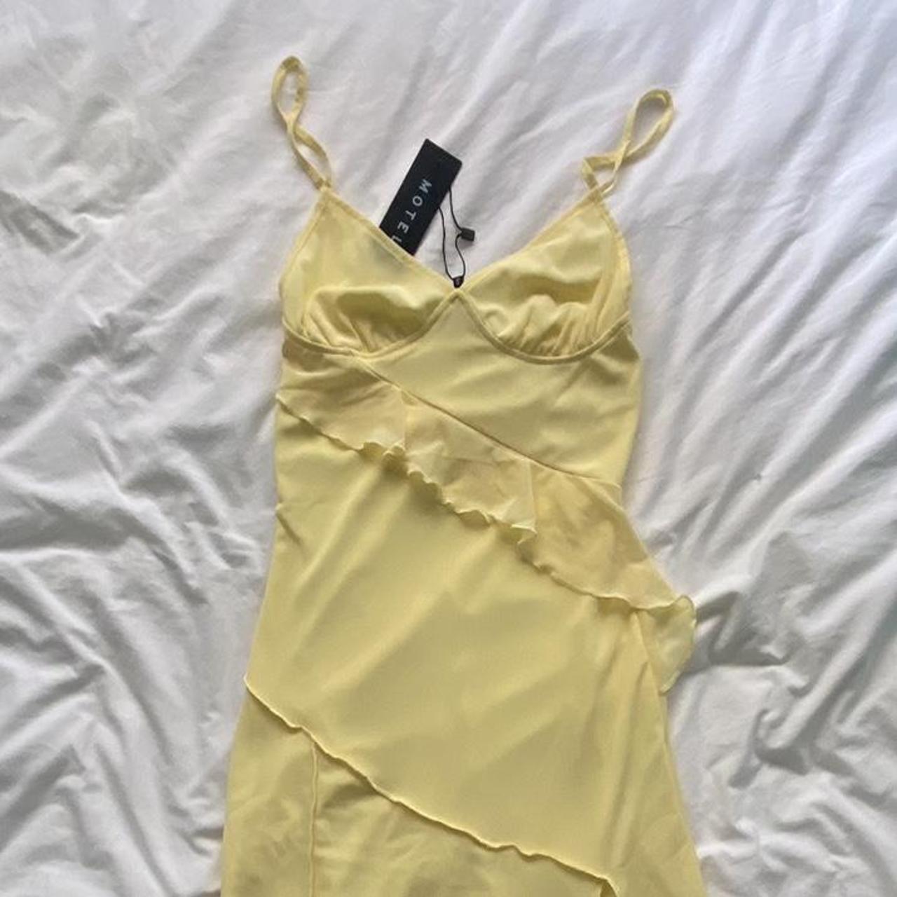 Motel rocks yellow midi RRP: $96 -brand new with... - Depop
