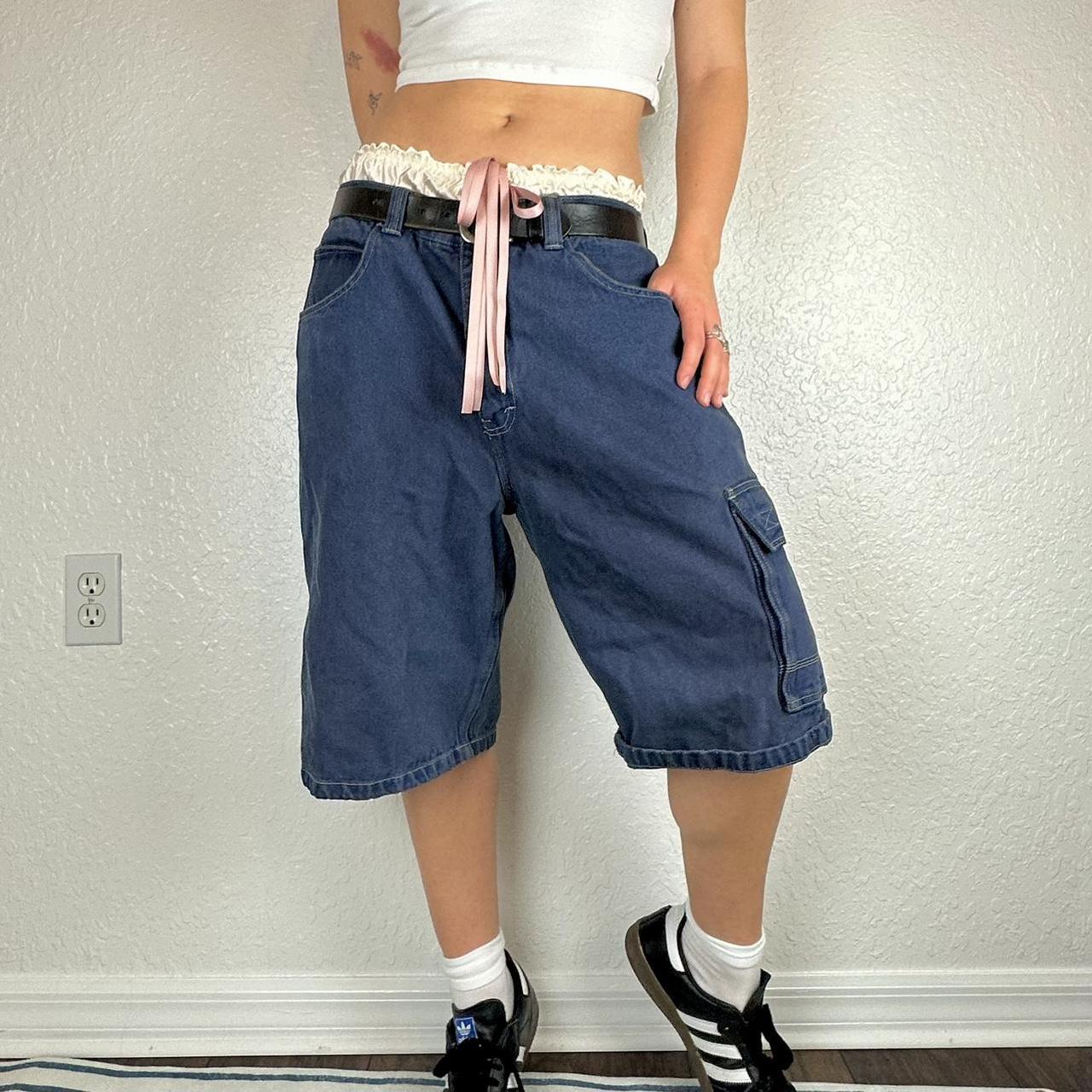Low Rise Baggy Jorts ꩜ • Massive Cargo Jean Depop